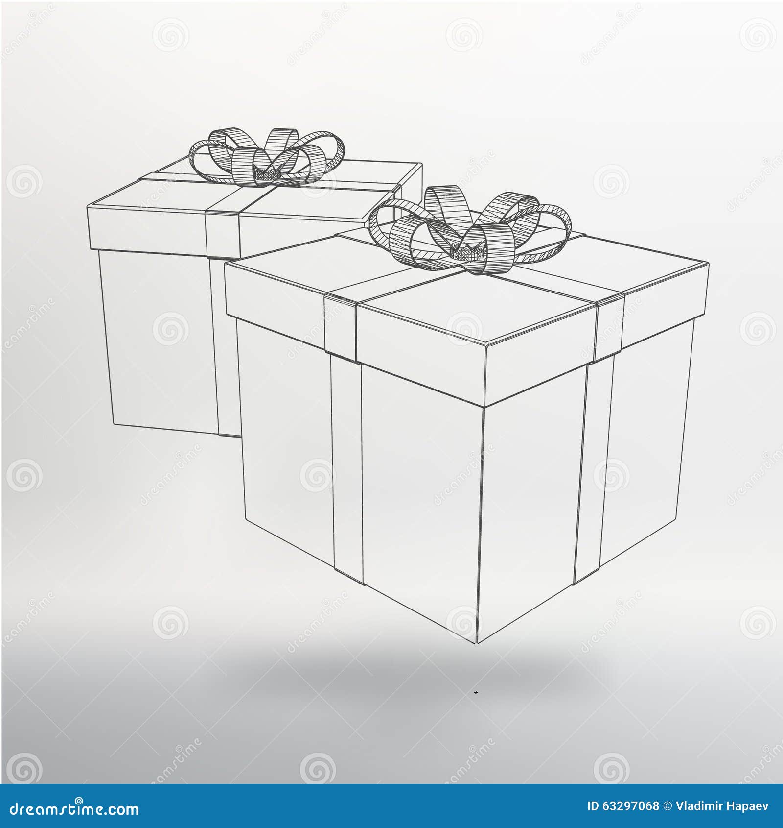 Vector Illustration Gift Box. Abstract Creative Concept Background ...