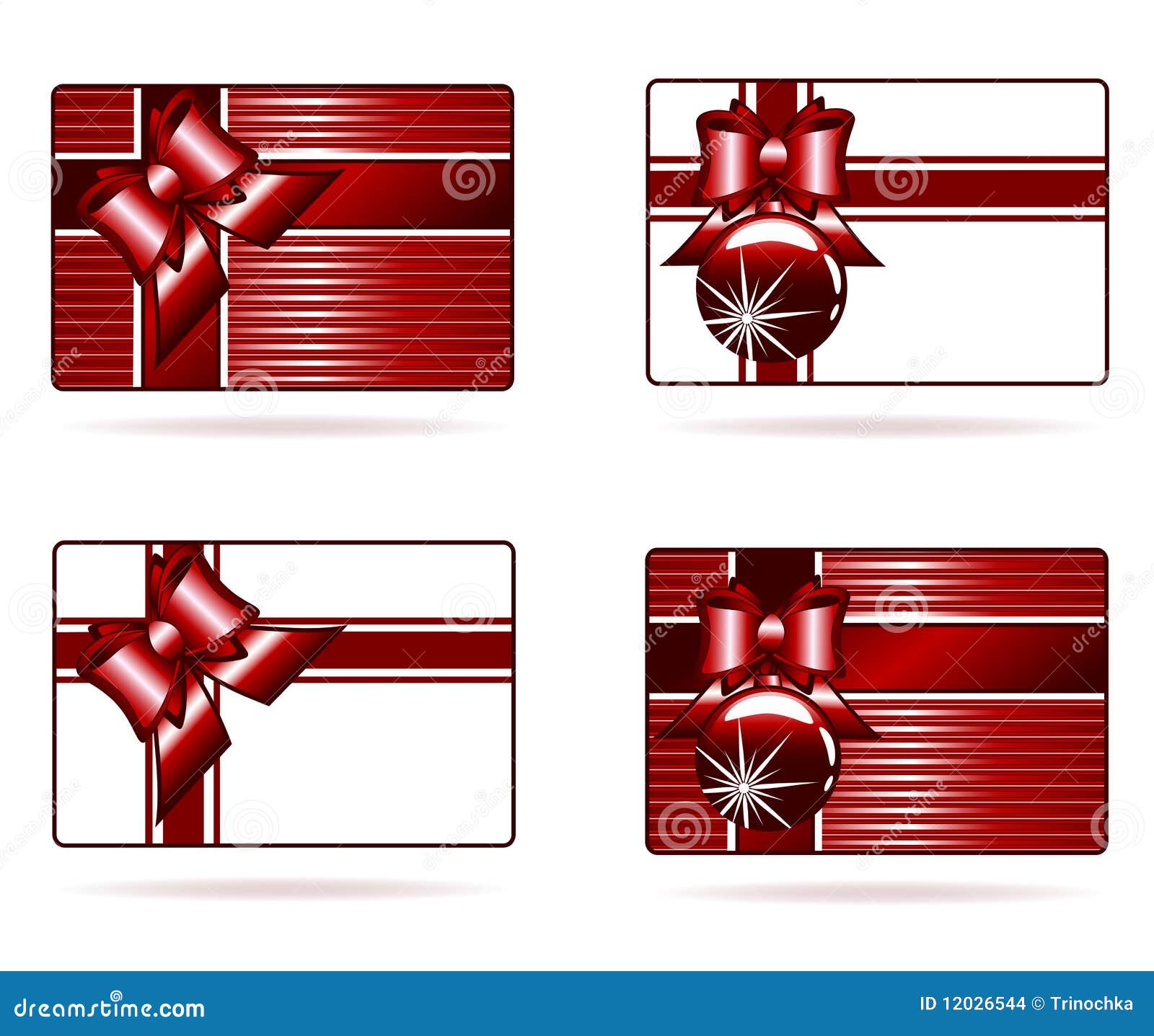 Vector Illustration of the Gift Cards Stock Vector - Illustration of ...