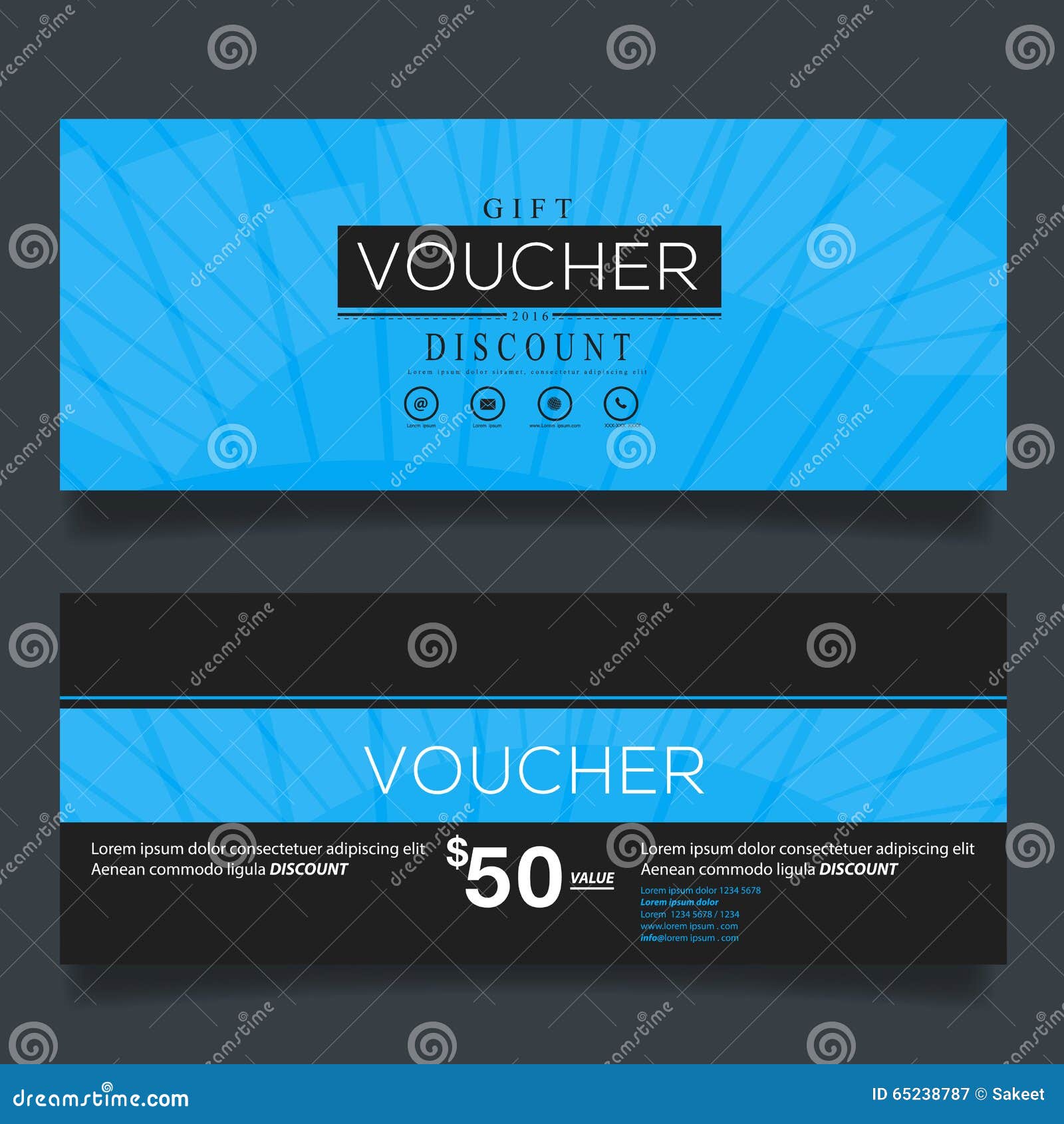 Vector Illustration,Gift Voucher Template with Clean and Modern Pattern ...
