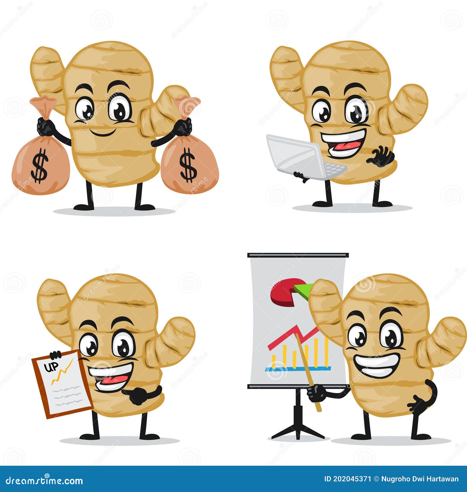 Vector Illustration of Ginger Mascot or Character Stock Vector ...