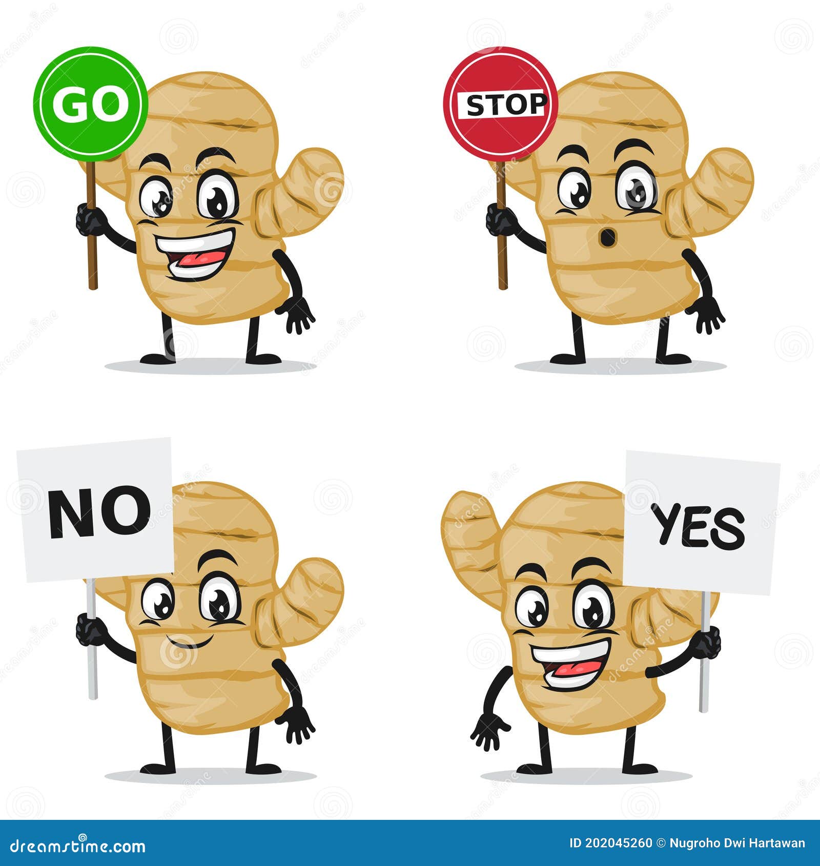 Vector Illustration of Ginger Mascot or Character Stock Vector ...