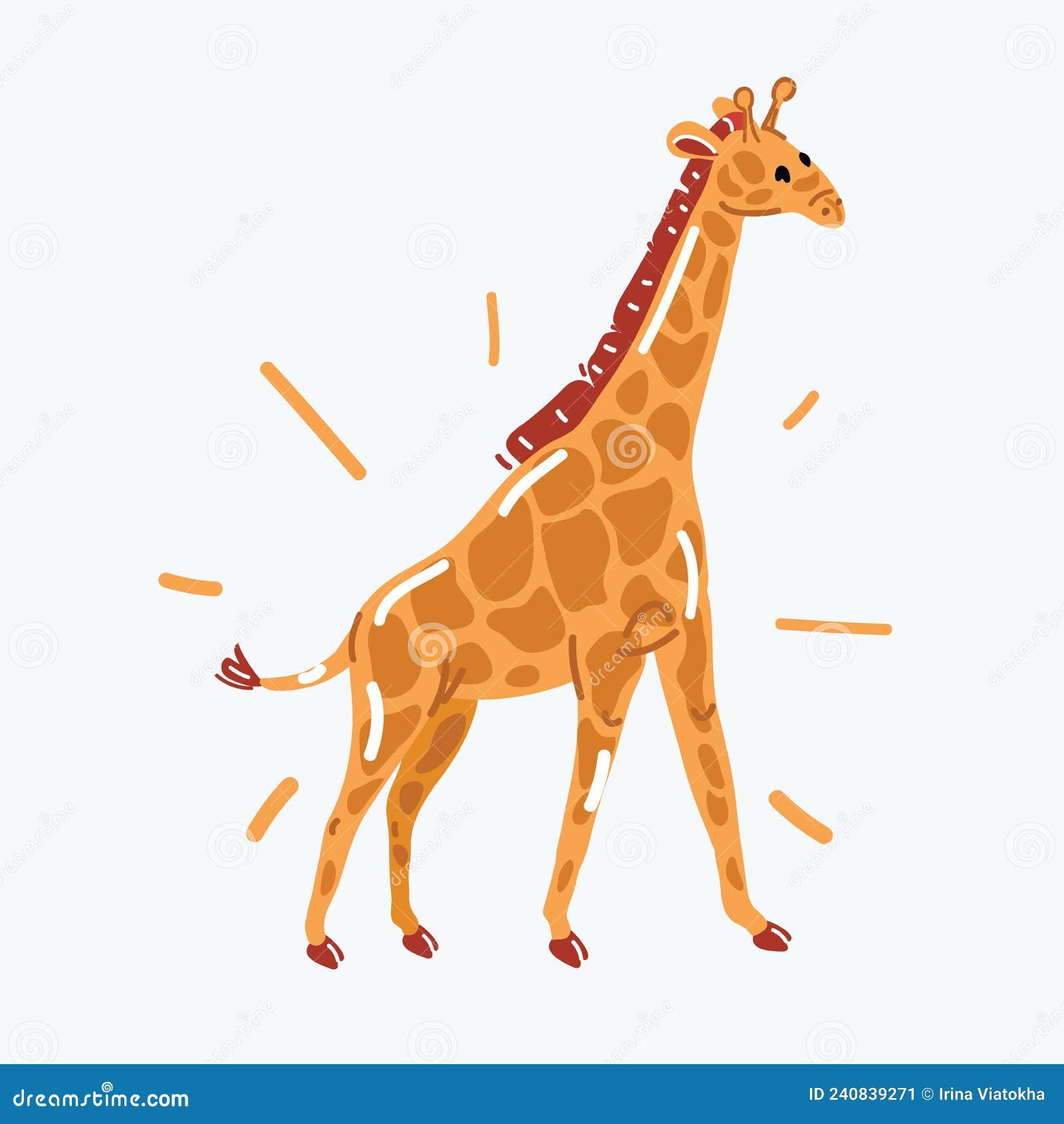 Vector Illustration of Giraffe. African Animal Stock Vector ...