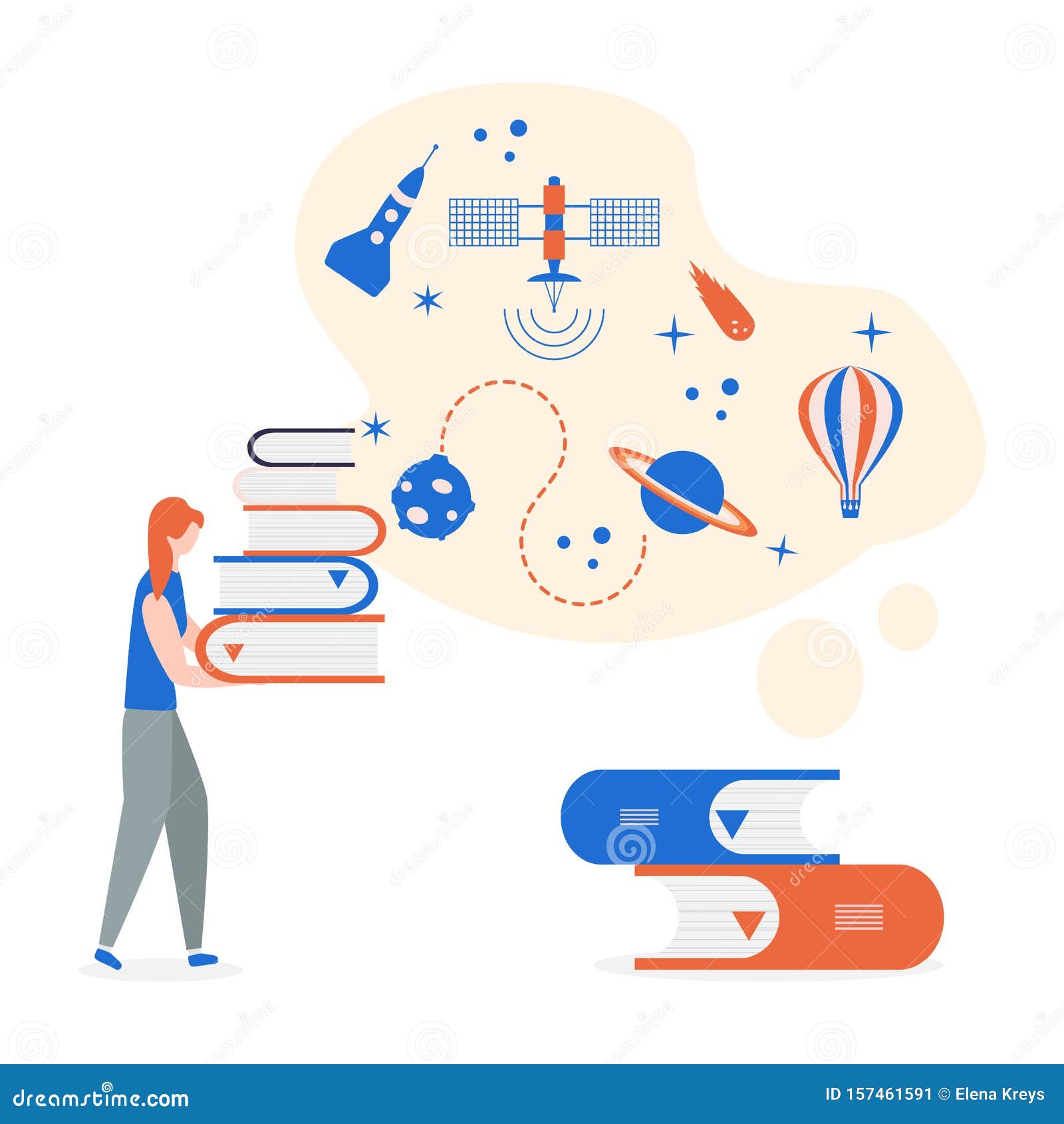 People, Books. Learning, Education. Vector Stock Vector - Illustration ...