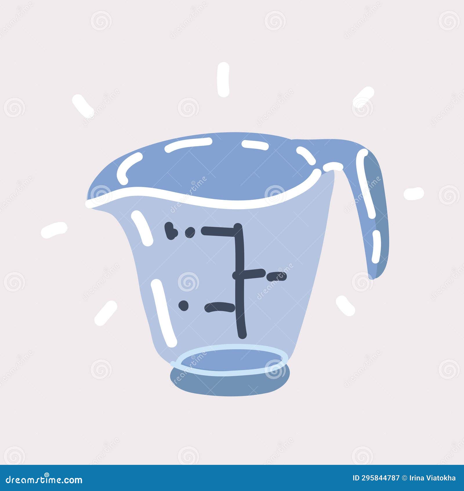Vector Illustration of Glass Measuring Cup Stock Illustration ...
