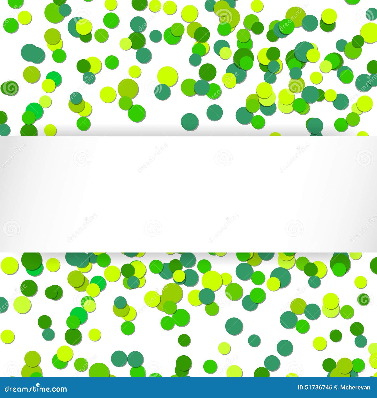 Vector Illustration Glittering Confetti Green Celebration Background ...