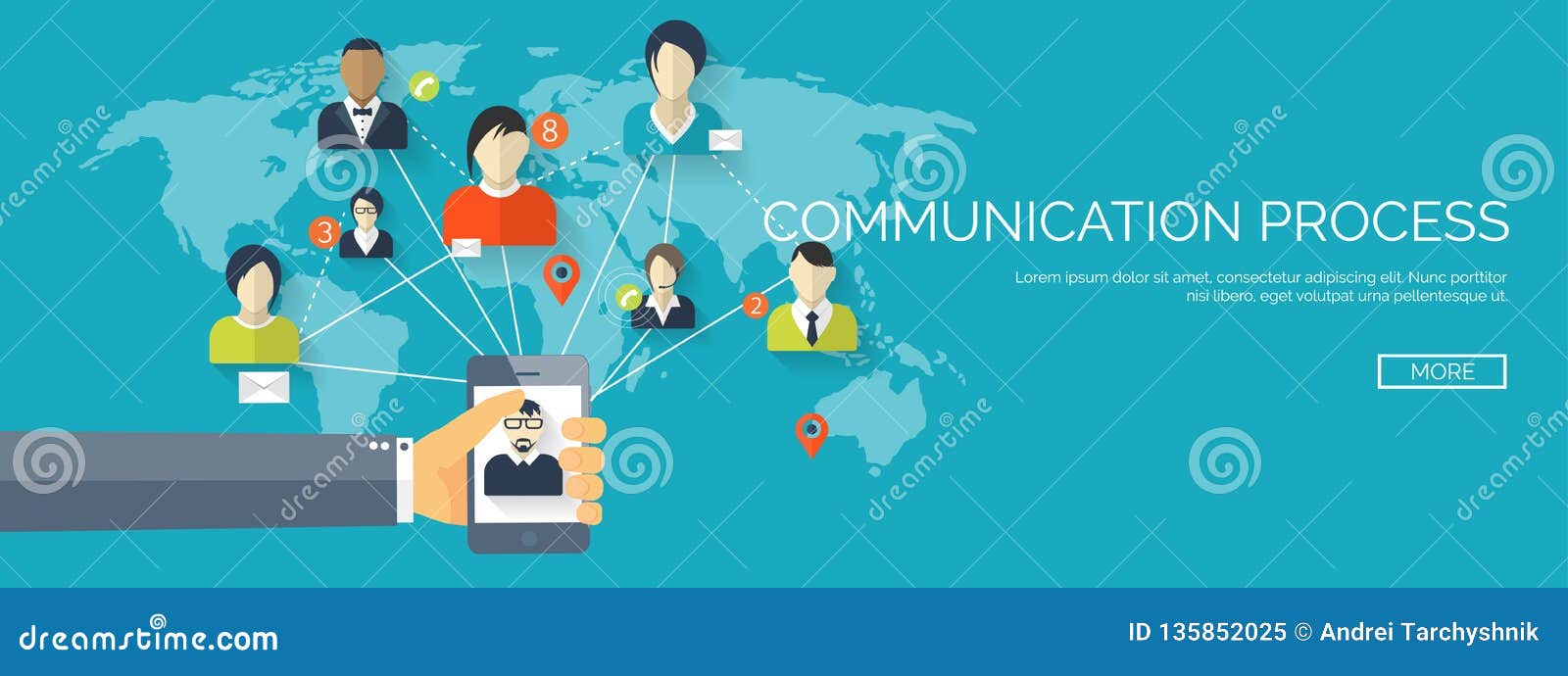 Vector Illustration. Global Communication. Social Network,chatting ...