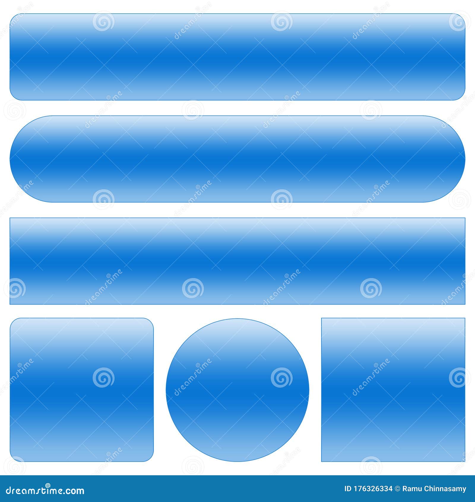 Web buttons blank plain stock illustration. Illustration of glossy ...