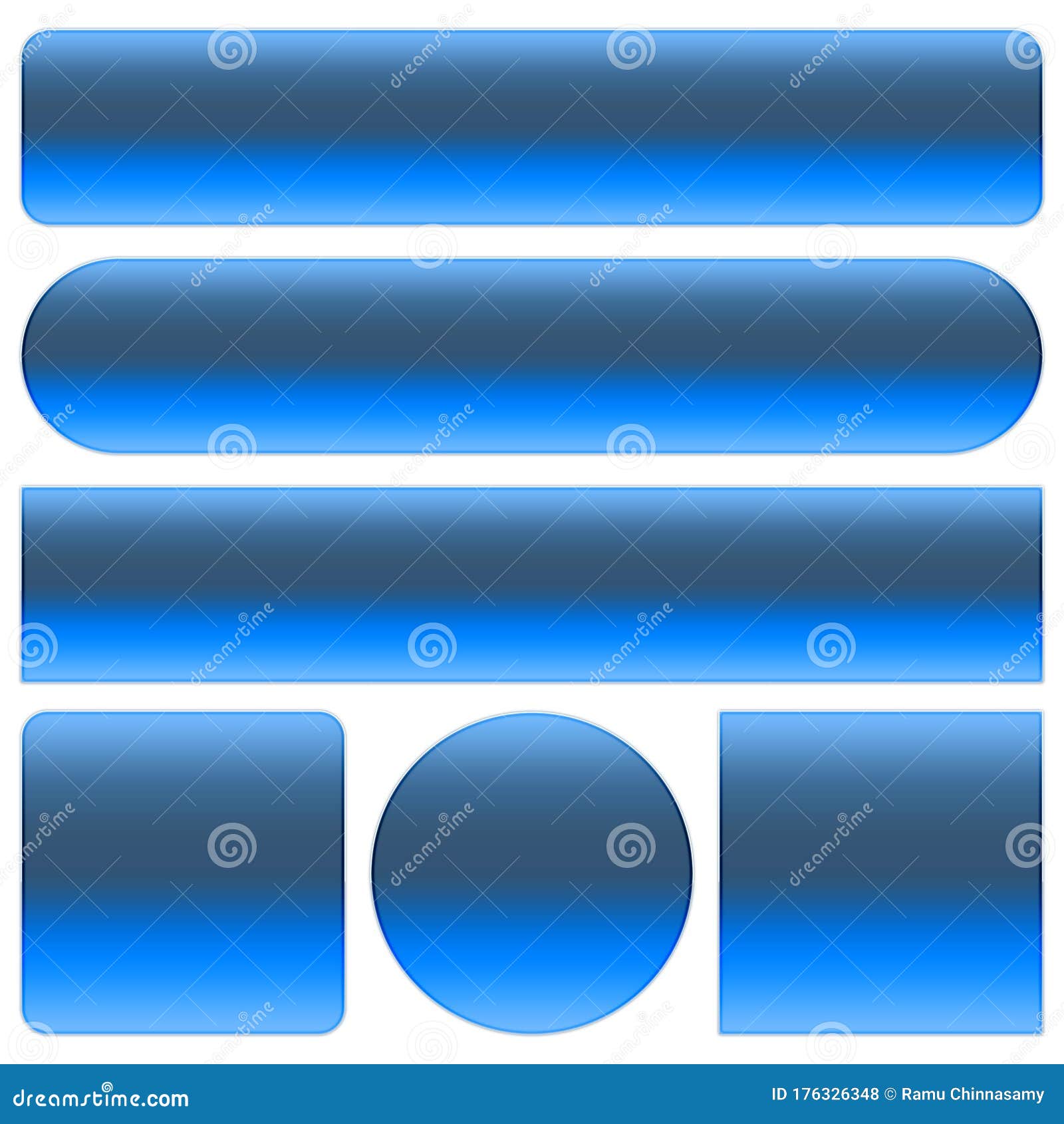 Web Buttons Blank Plain Stock Illustration | CartoonDealer.com #176326348