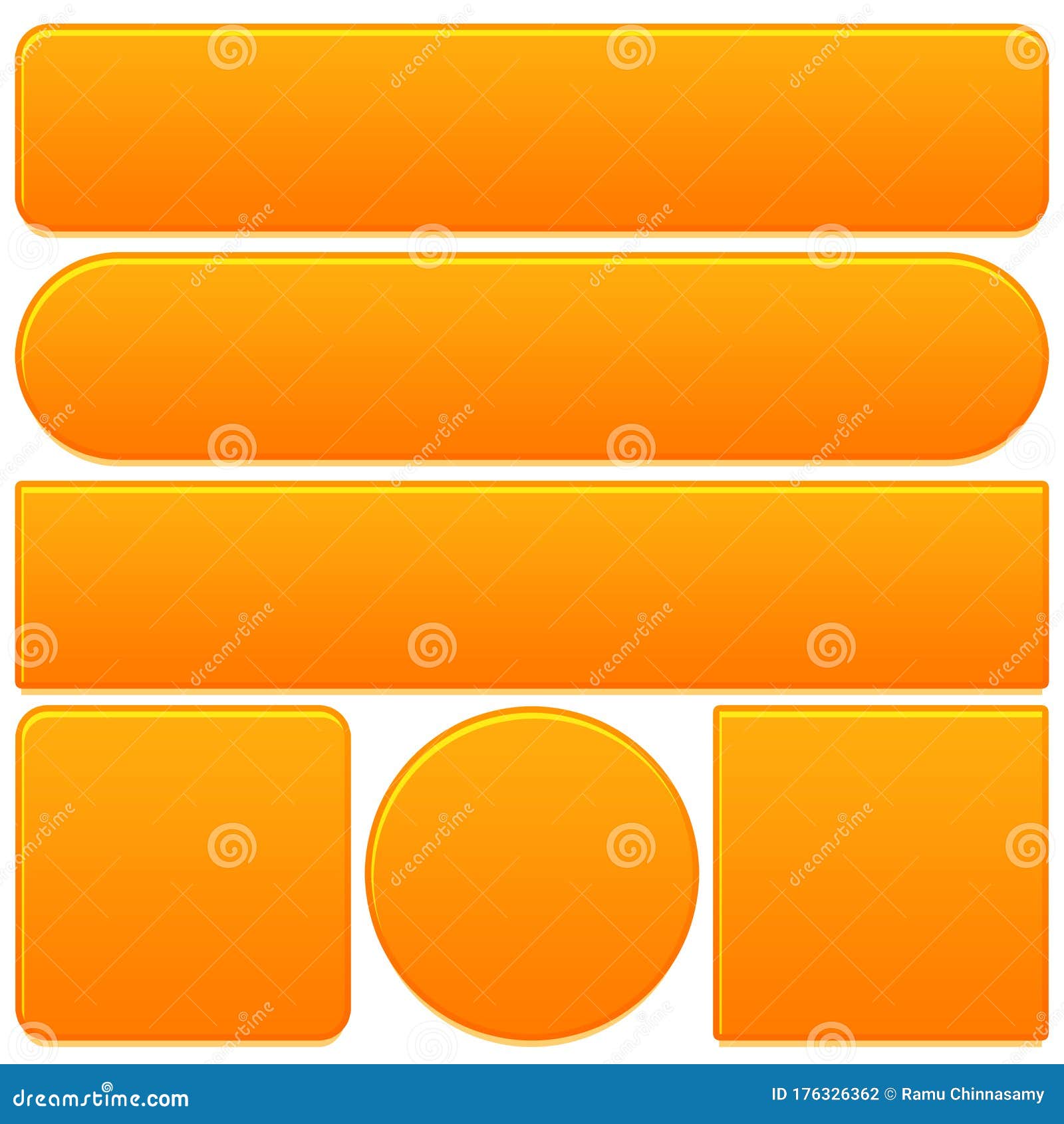 Web buttons blank plain stock illustration. Illustration of banner ...
