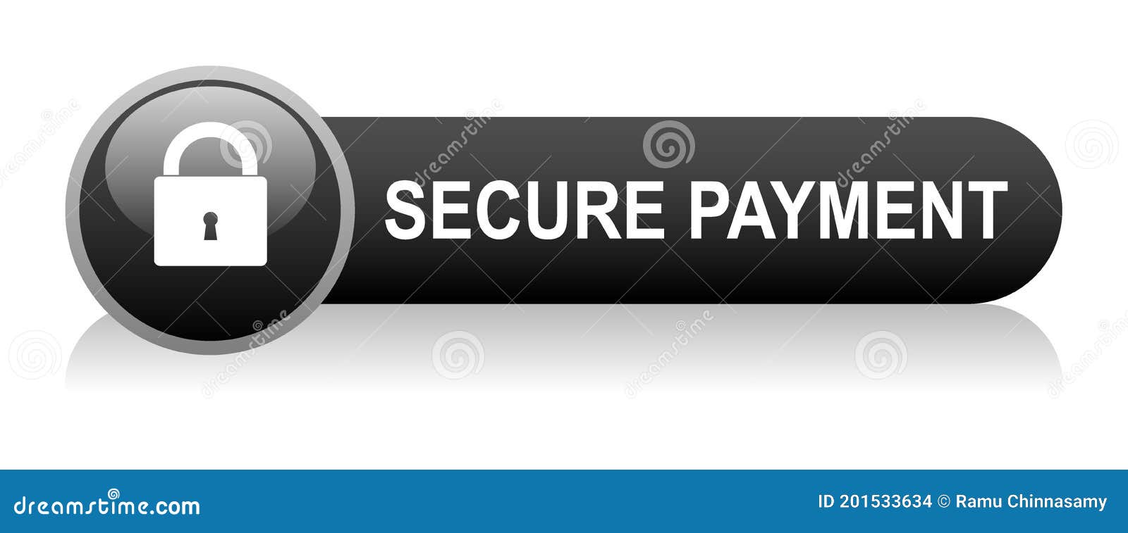 Secure payment icon button stock illustration. Illustration of button ...