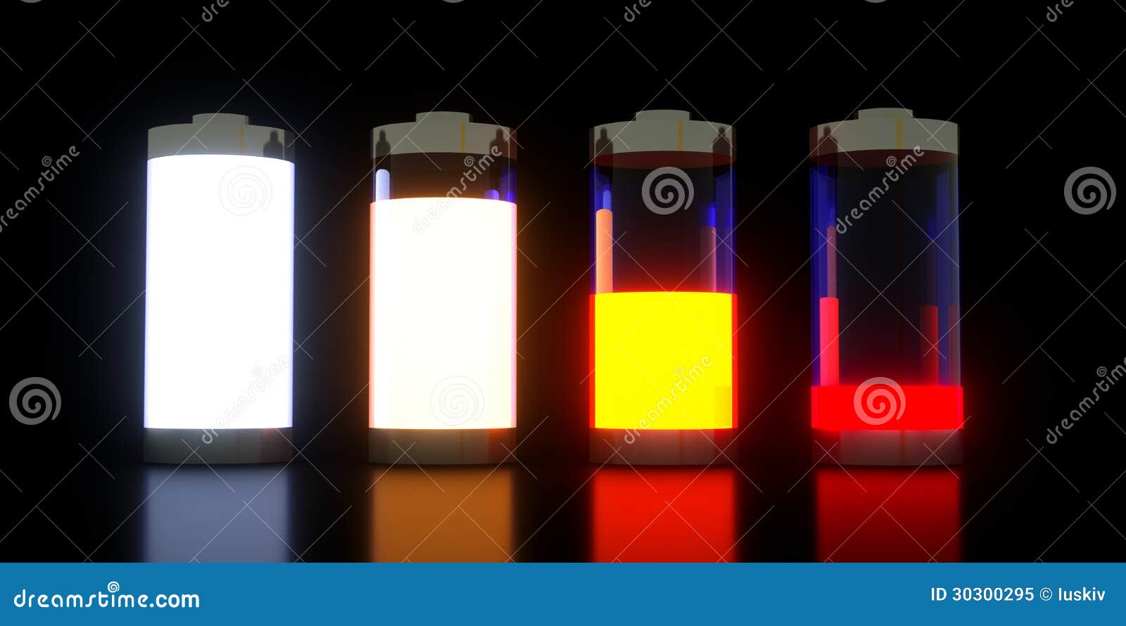 Battery levels set stock illustration. Illustration of capacity - 30300295