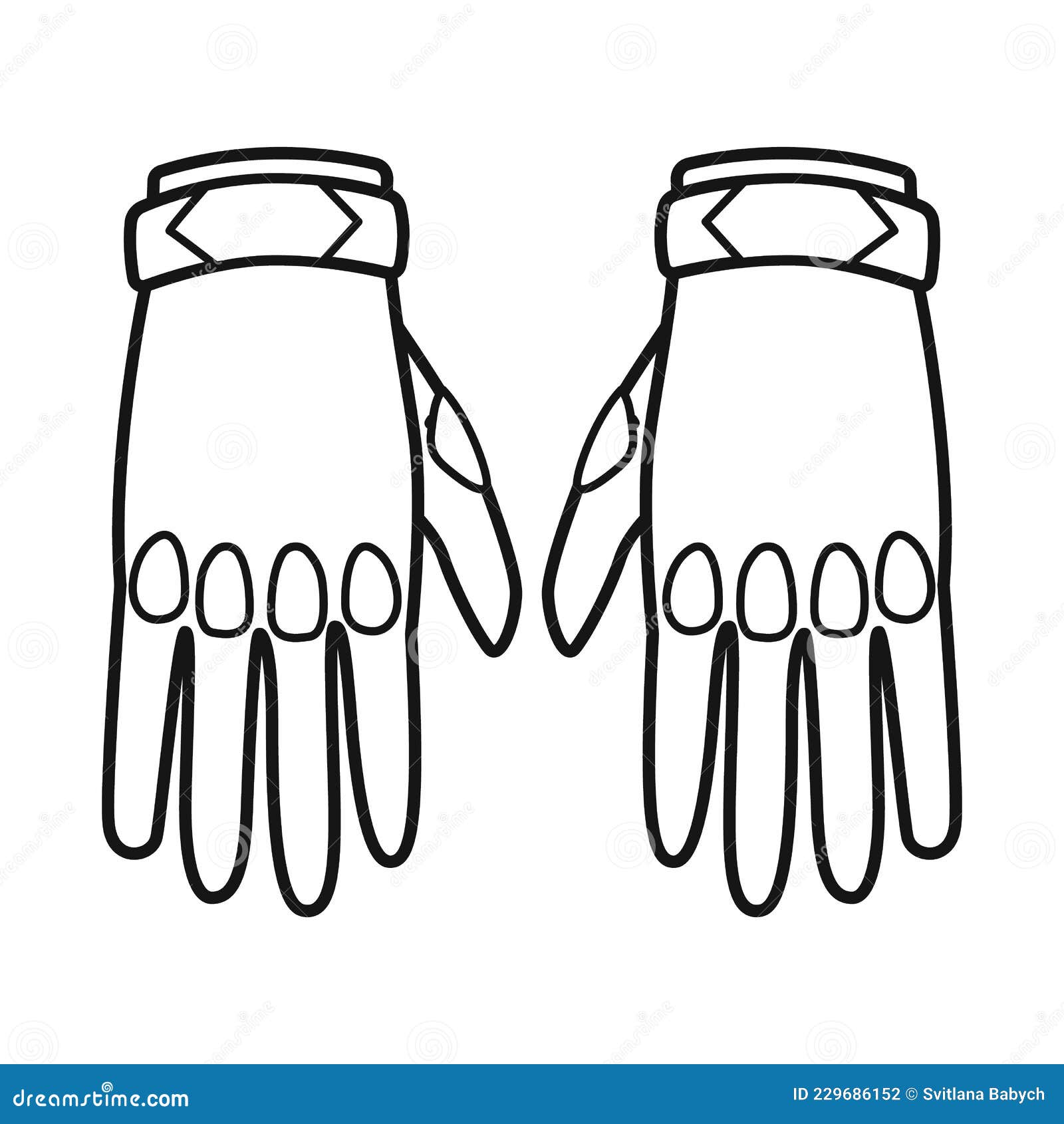 Vector Illustration of Gloves and Dive Symbol. Web Element of Gloves ...