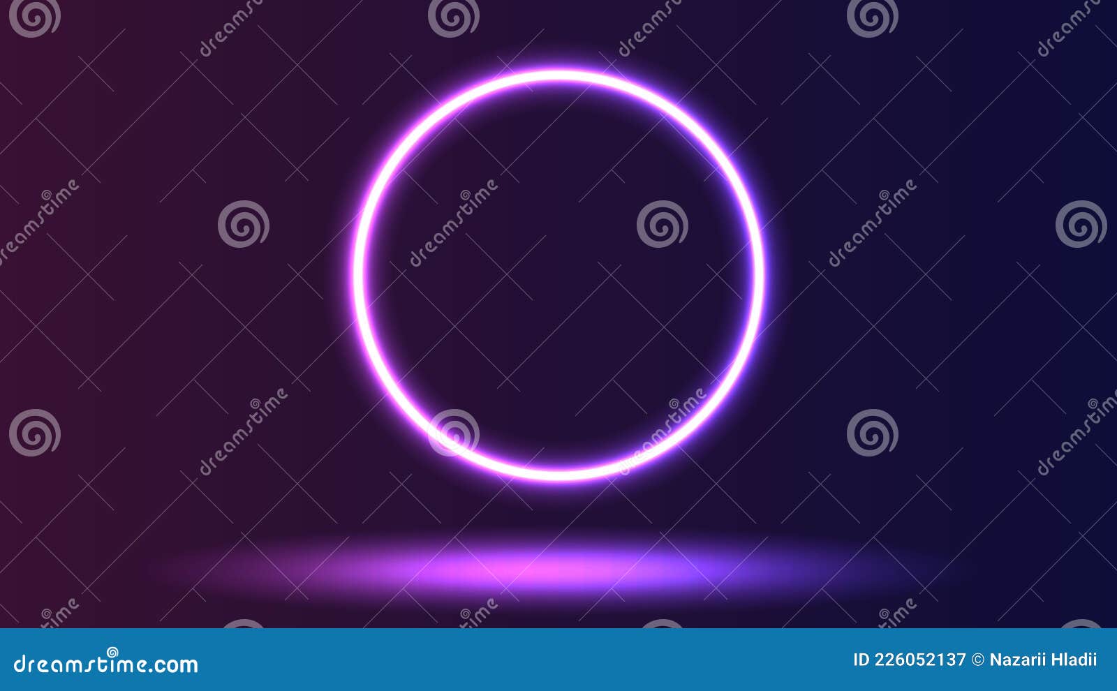 Vector Illustration of Glowing Purple Neon Circle. Stock Vector ...