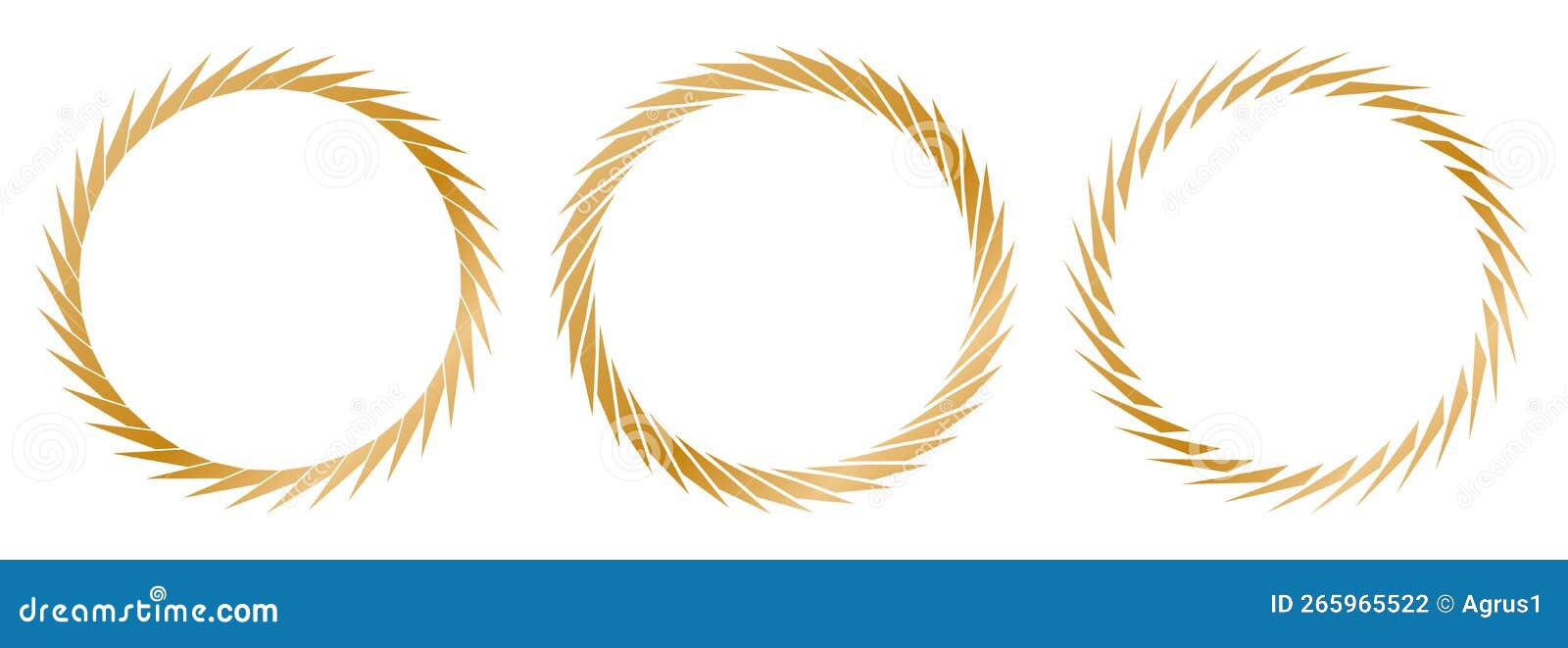 Vector Illustration of Gold Colored Circle Banner Frame Stock Vector ...