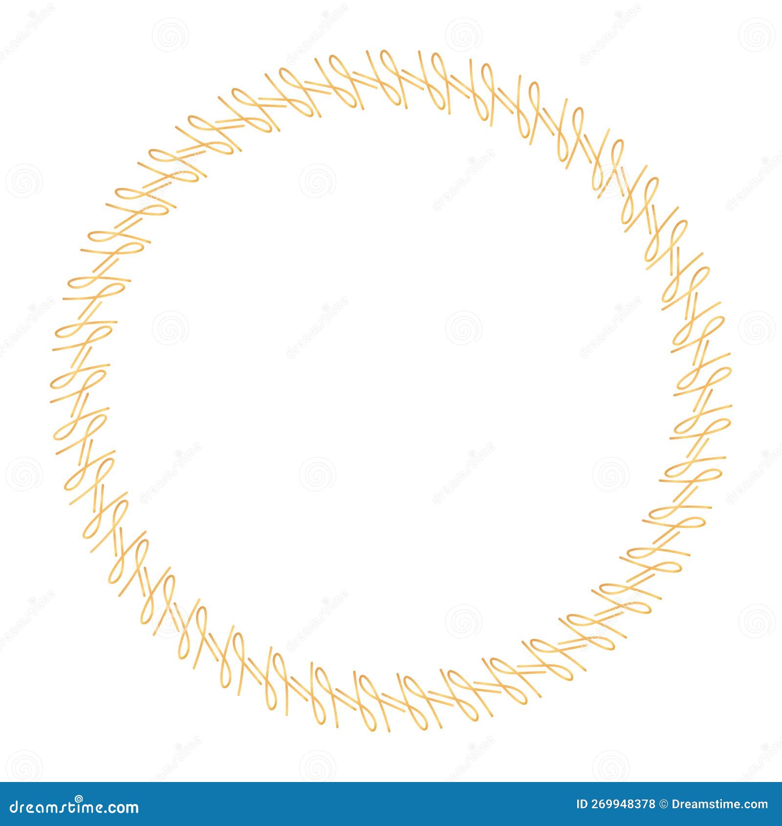 Vector Illustration of Gold Colored Circle Banner Frame Stock Vector ...