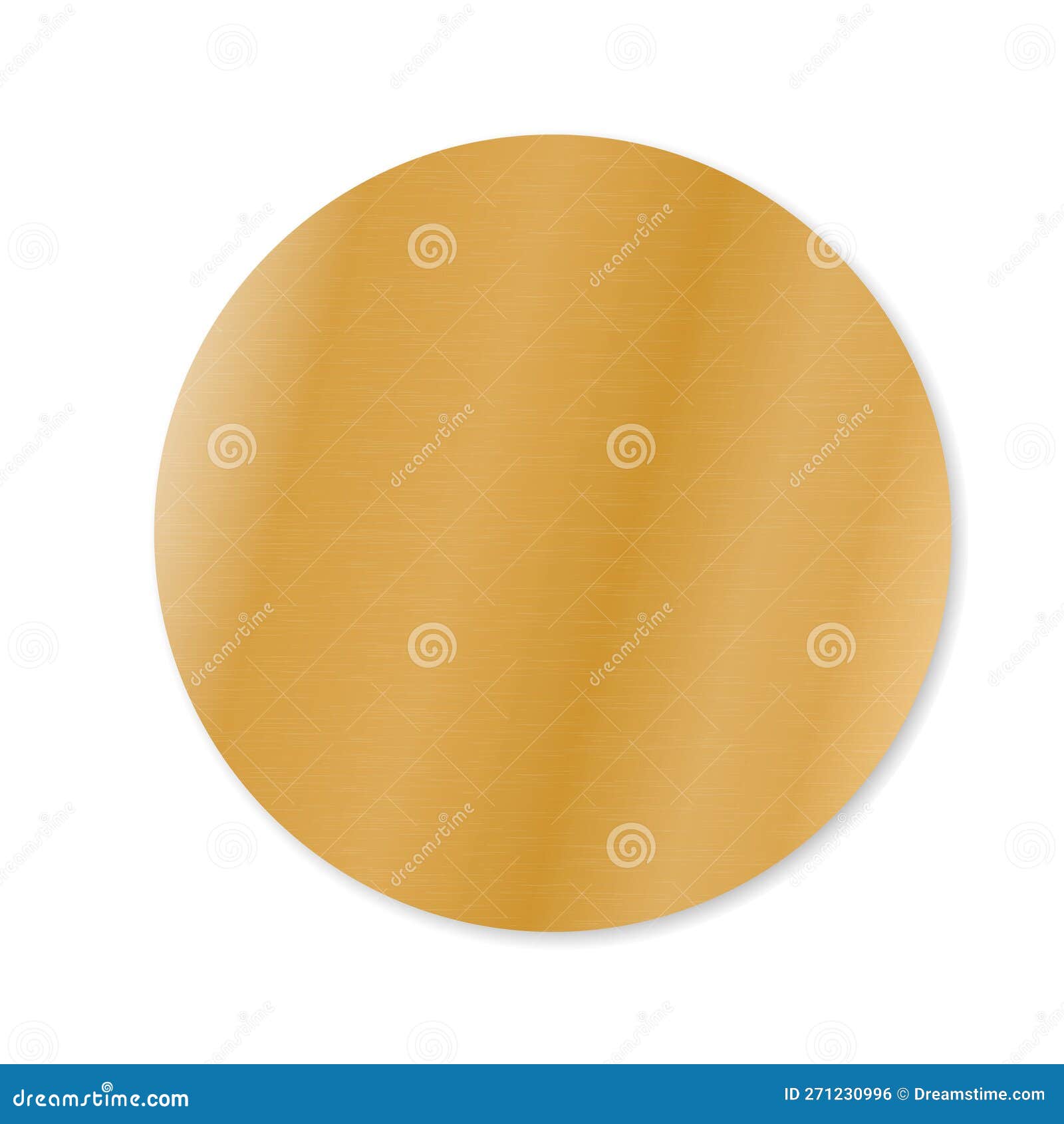 Vector Illustration of Gold Colored Round Banner Stock Vector ...