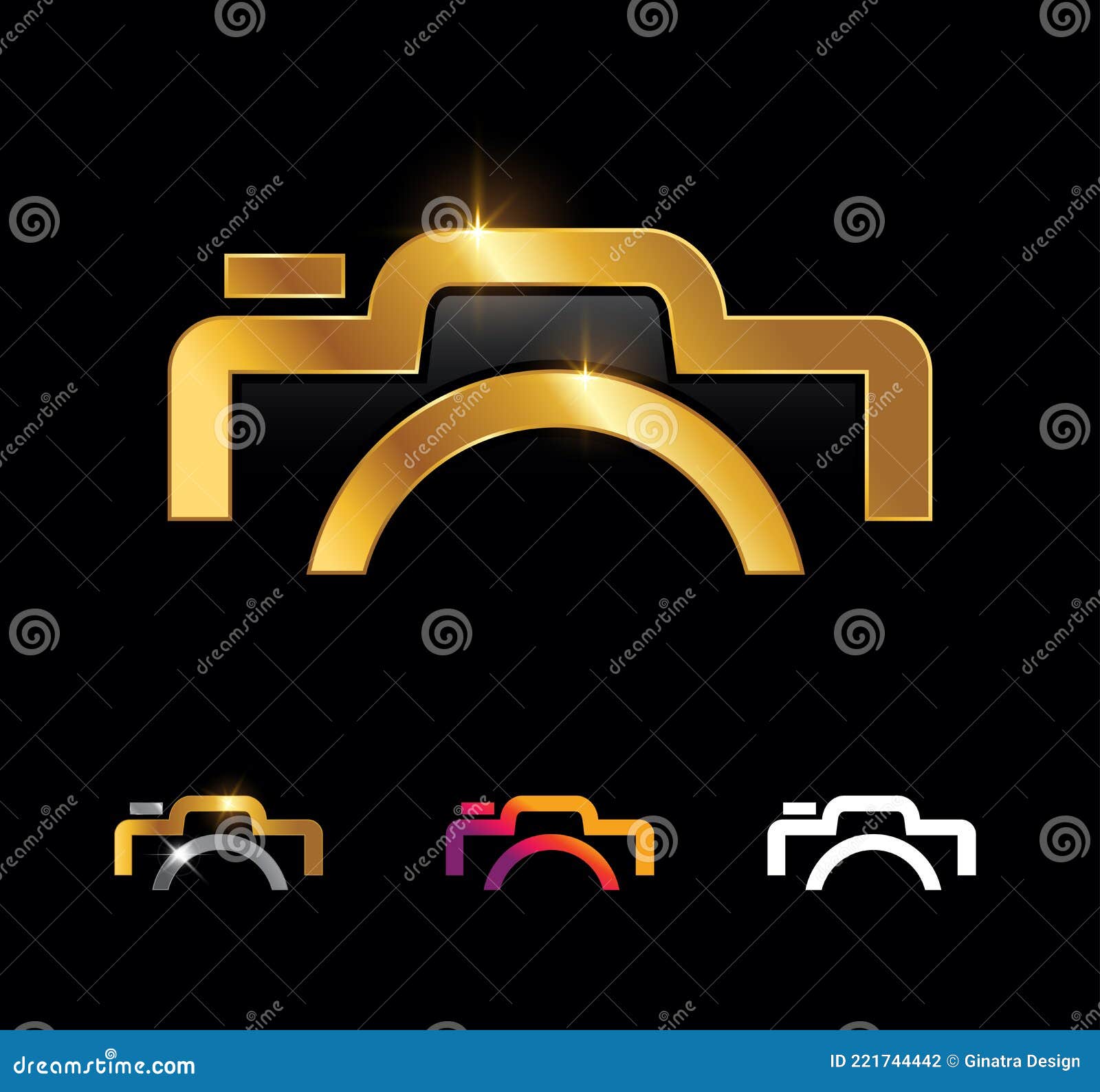 Gold and Silver Camera Sign Stock Vector - Illustration of focus ...