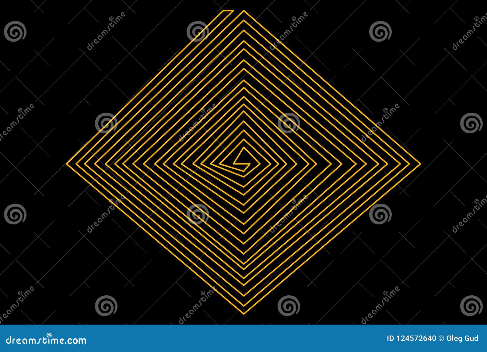 Vector Illustration of a Gold Spiral Stock Vector - Illustration of ...