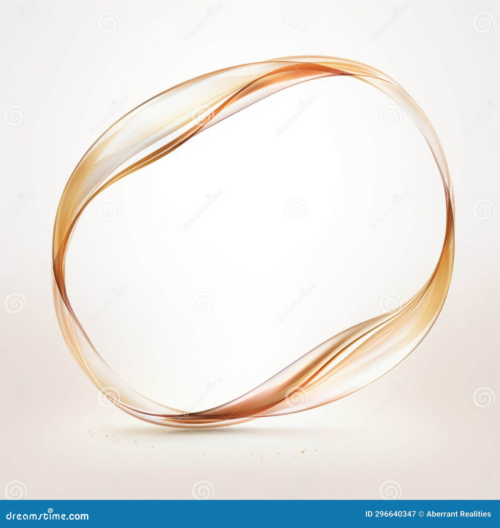 Vector Illustration of a Gold Wavy Line on a White Background Stock ...