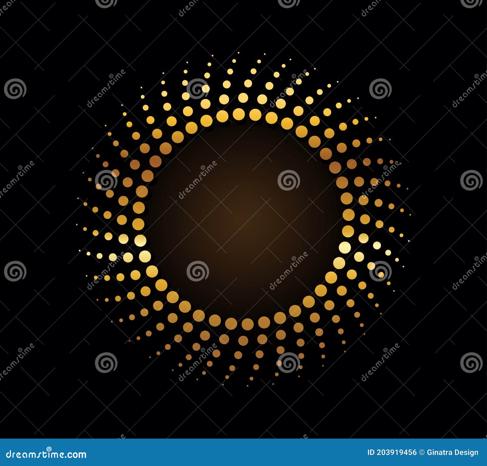 Golden Circle Flow Sign stock vector. Illustration of concept - 203919456