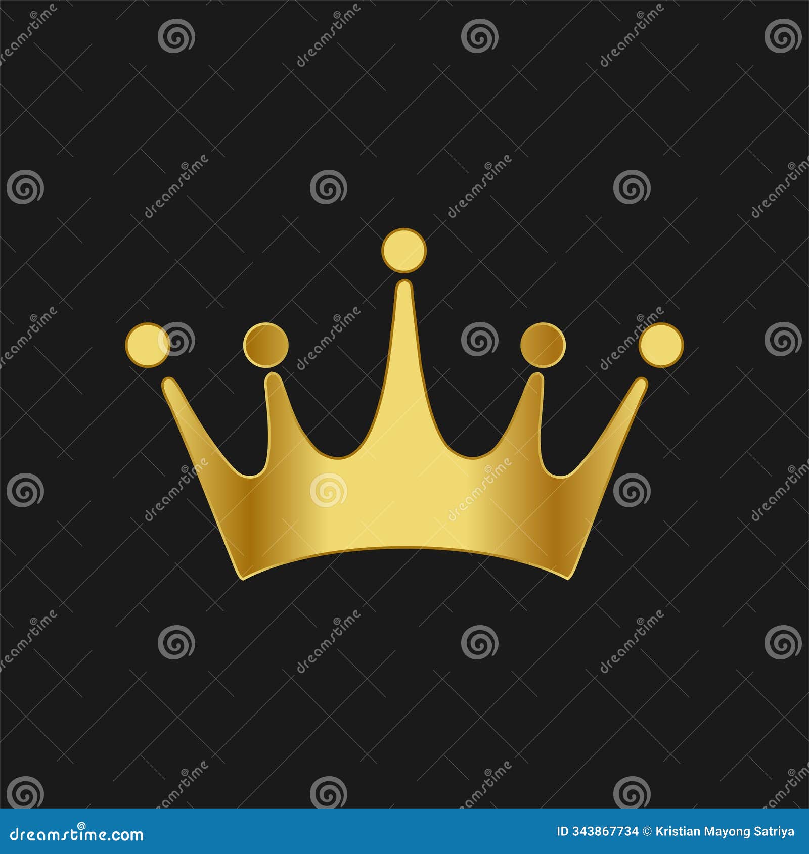 A Vector Illustration of Golden Crown Logo Stock Vector - Illustration ...