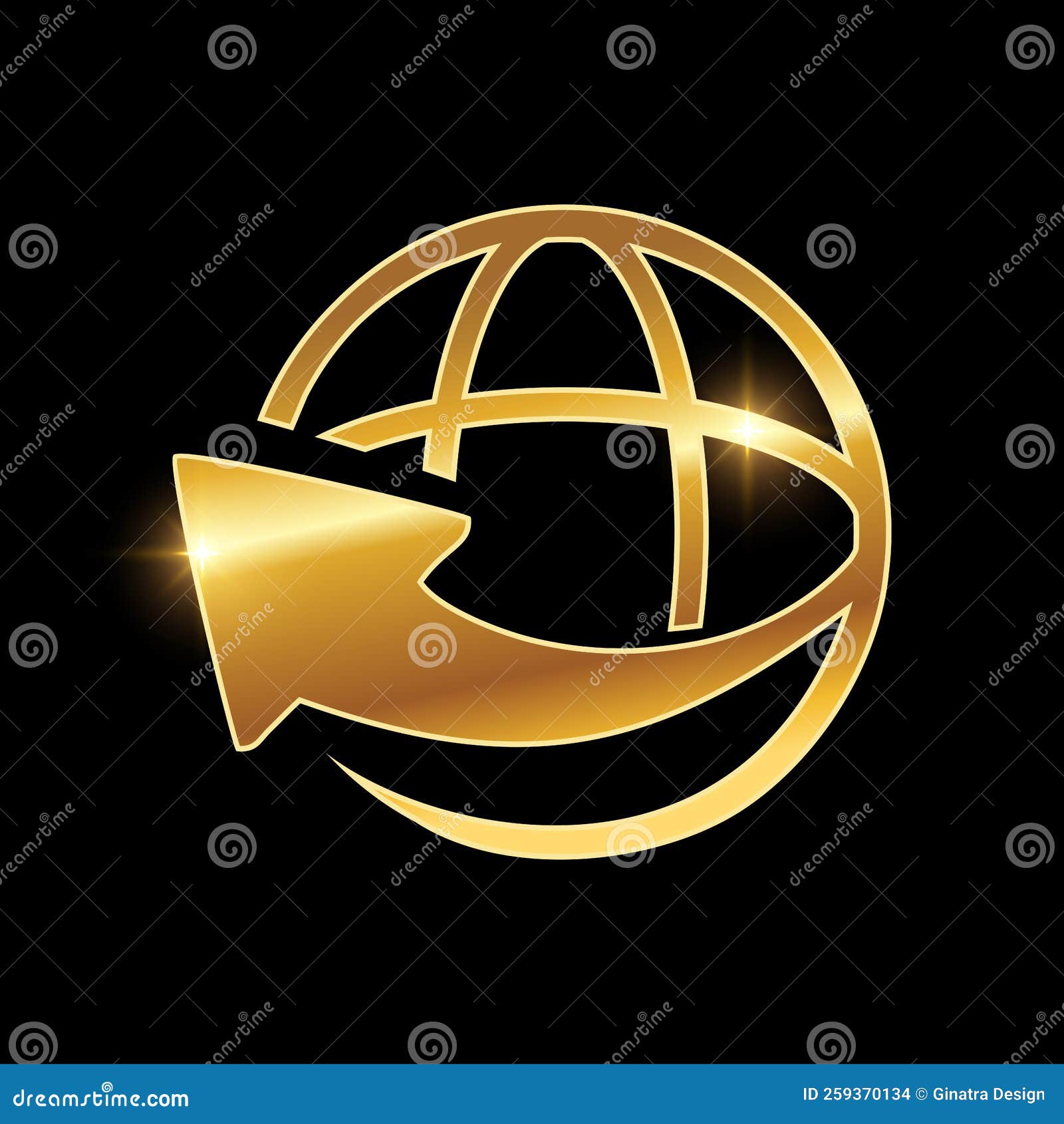 Golden Internet Network Vector Icon Stock Vector - Illustration of ...
