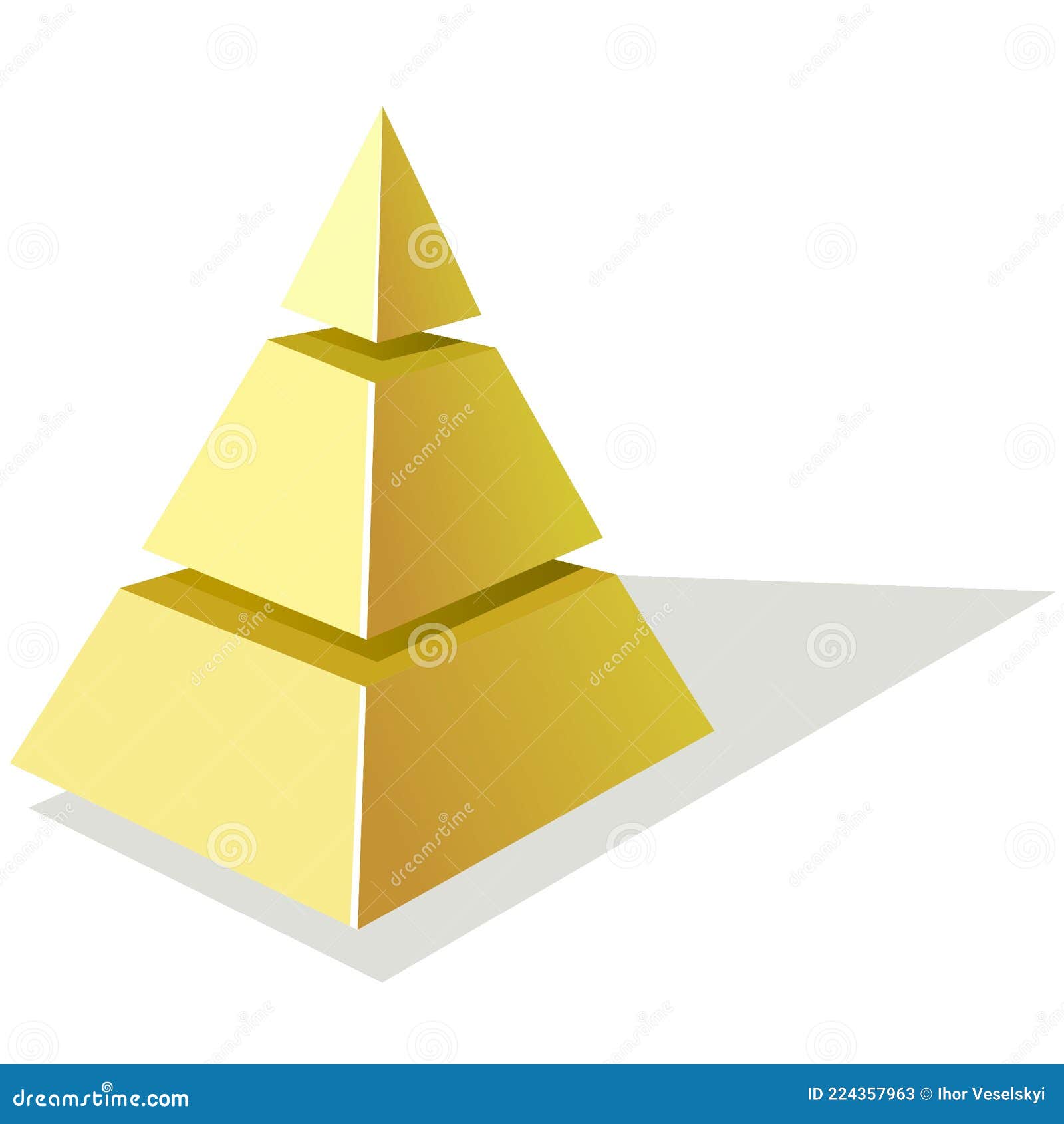 Vector Illustration of Golden Pyramid on a White Background Stock ... Vector Illustration of Golden Pyramid on a White Background Stock ...