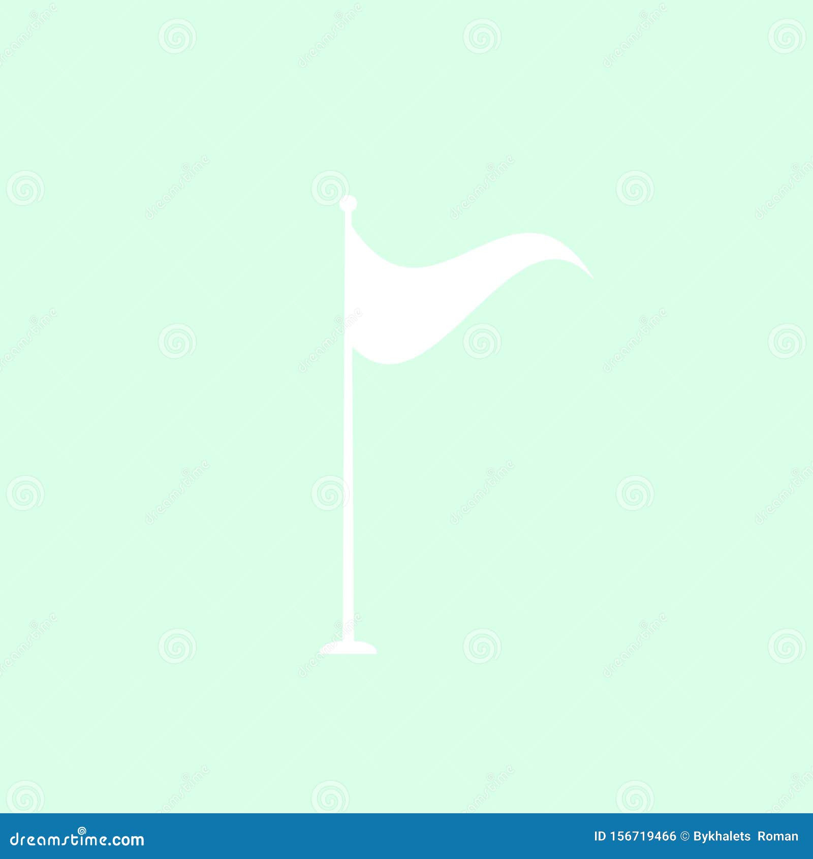 Vector Illustration Golf Flag. Championship of Golf Target Stock ...