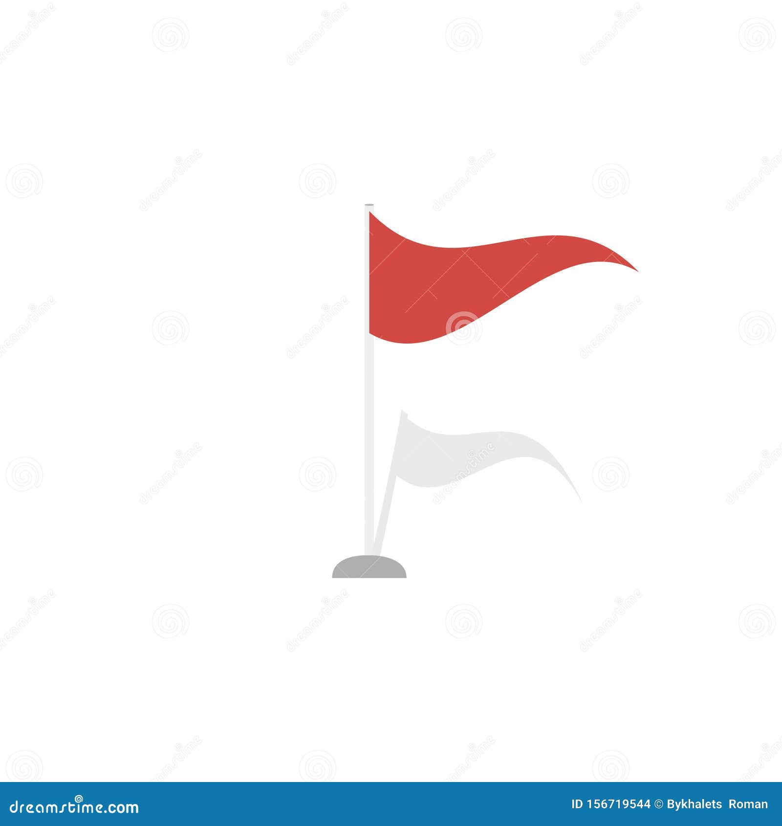 Vector Illustration Golf Flag. Championship of Golf Target Stock ...