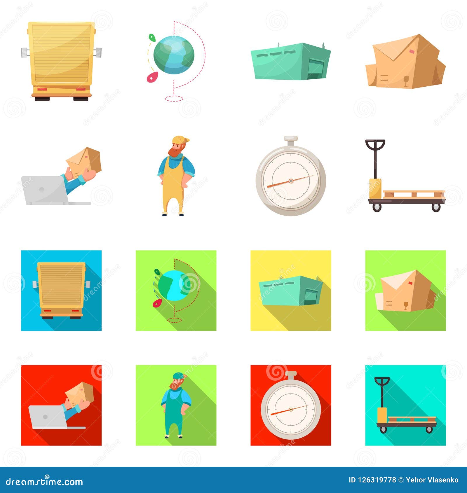 Vector Design of Goods and Cargo Icon. Set of Goods and Warehouse Stock ...