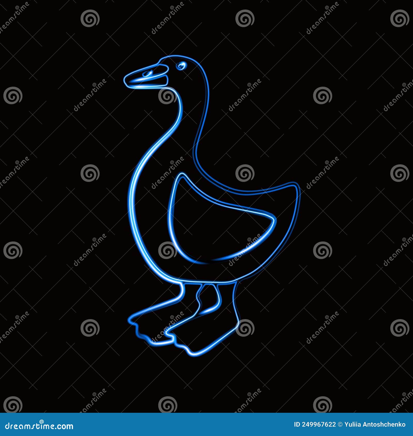 Vector Illustration of a Goose. Stock Vector - Illustration of poultry ...