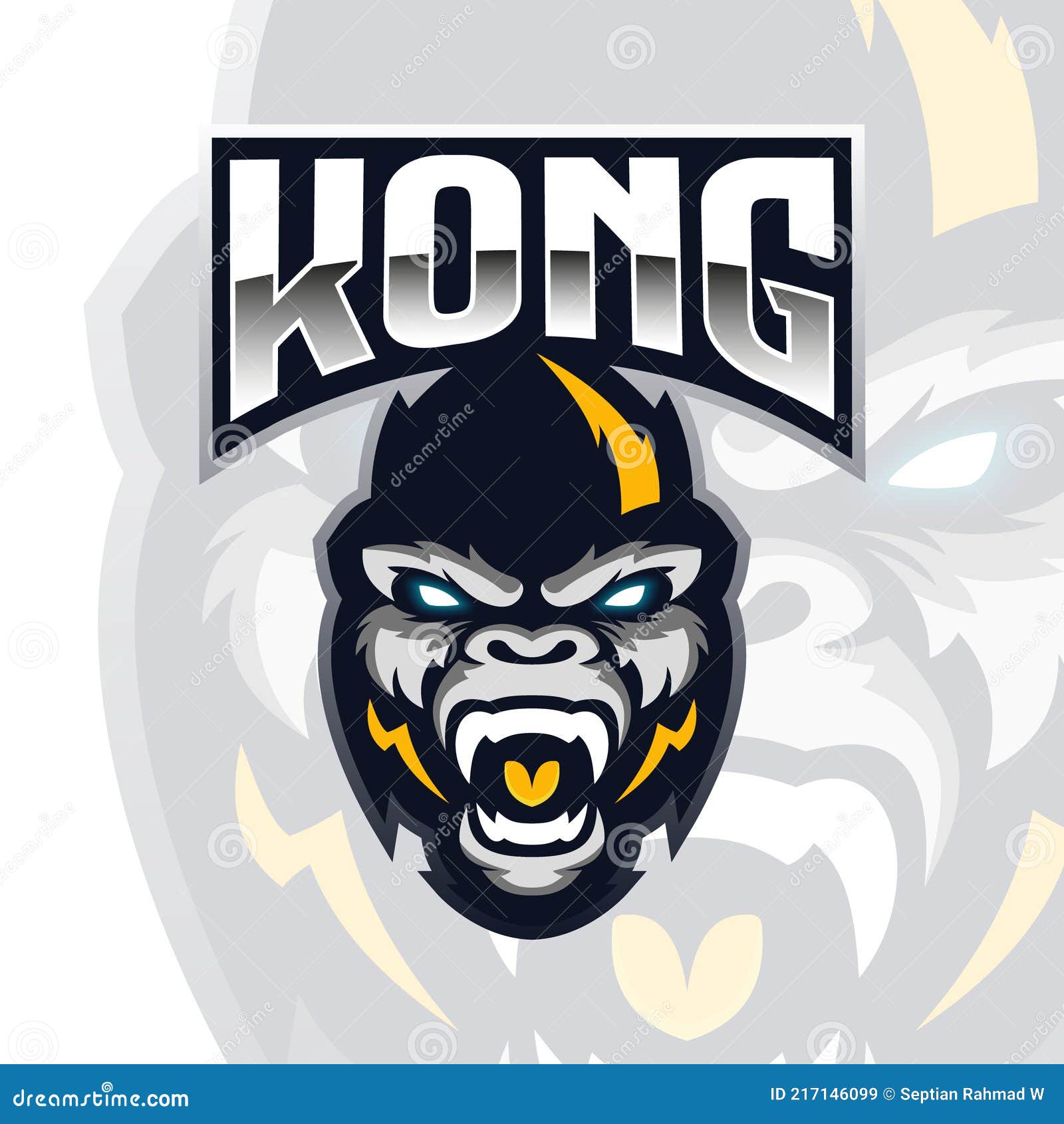 Vector Illustration Gorilla Logo Mascot Esport for Teammate Stock ...