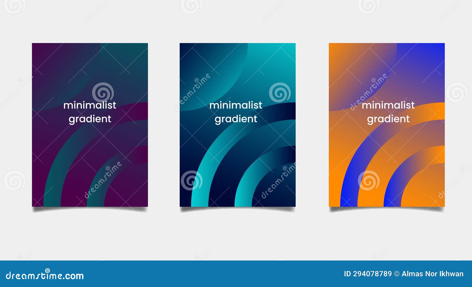 A4 Vector Illustration of Gradient Background. Vibrant, Blue, and ...