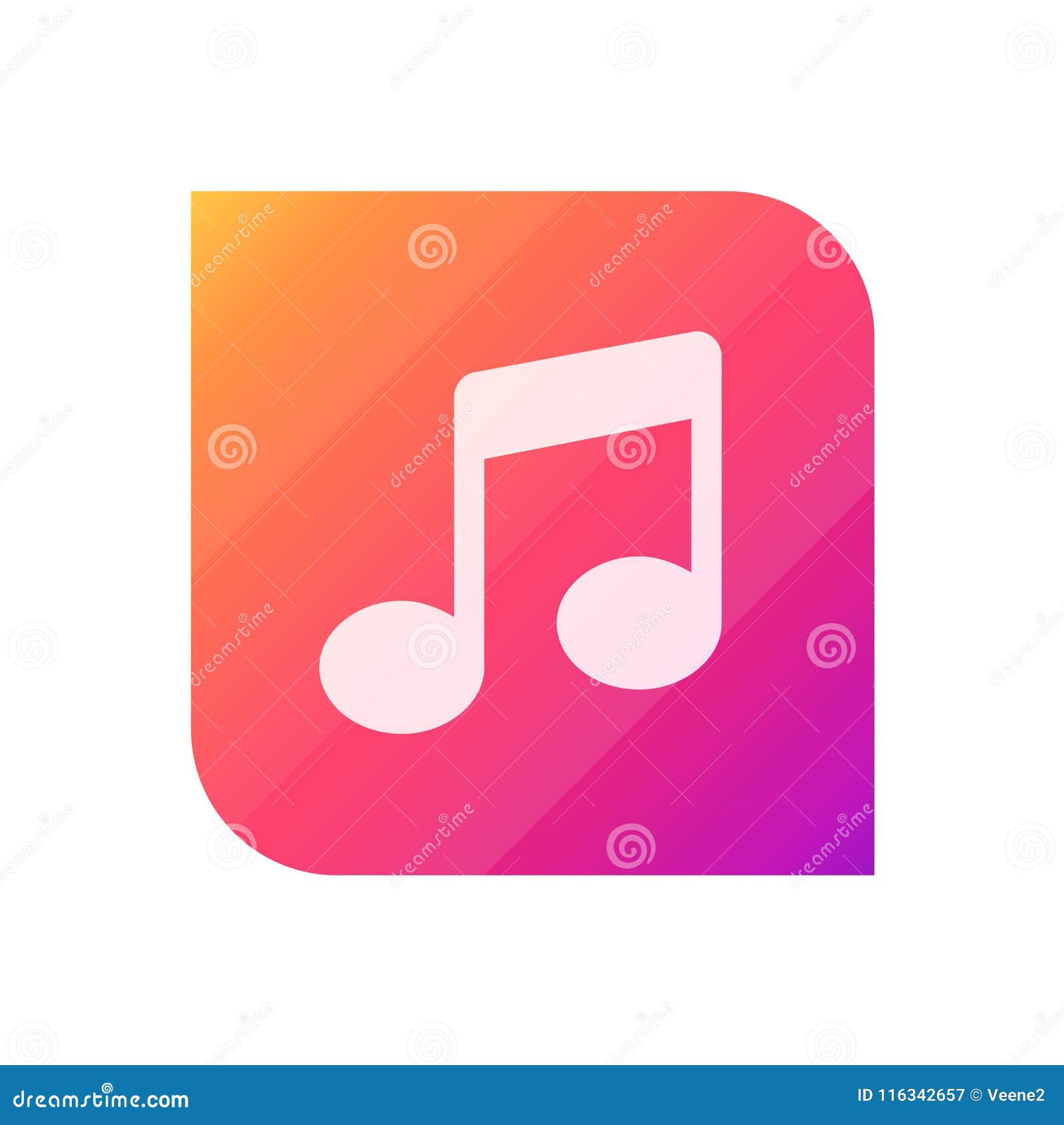 Music Gradient Web Button stock illustration. Illustration of musical ...
