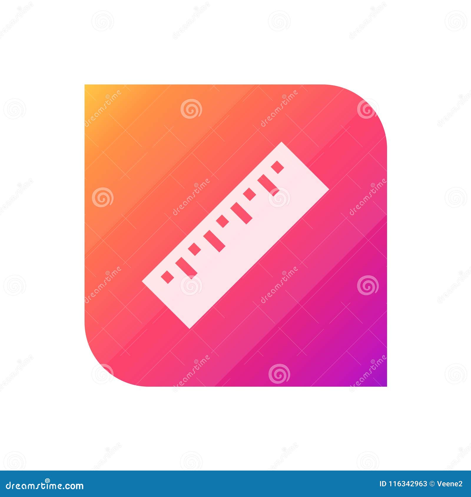 Ruler Gradient Web Button stock illustration. Illustration of size ...