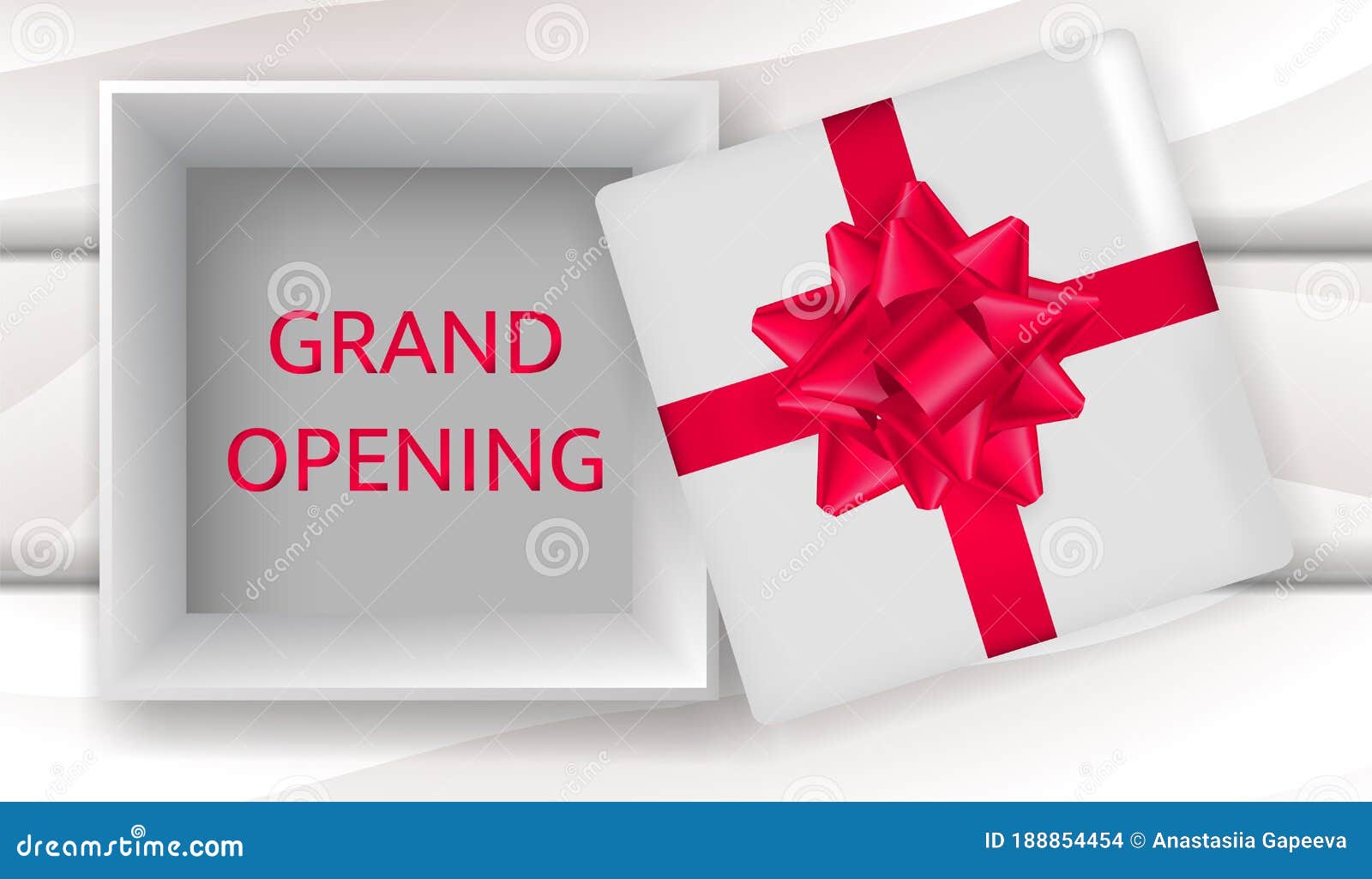 Vector Illustration. Grand Opening Text in a Open Box Stock Vector ...