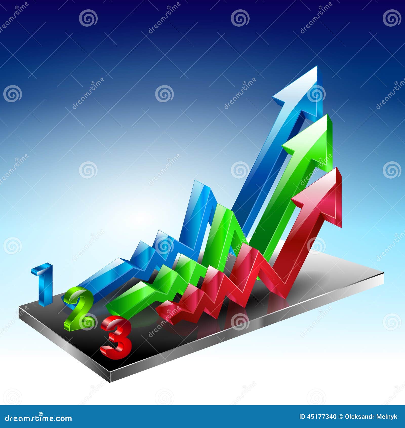 Vector Illustration of Graph Stock Illustration - Illustration of data ...