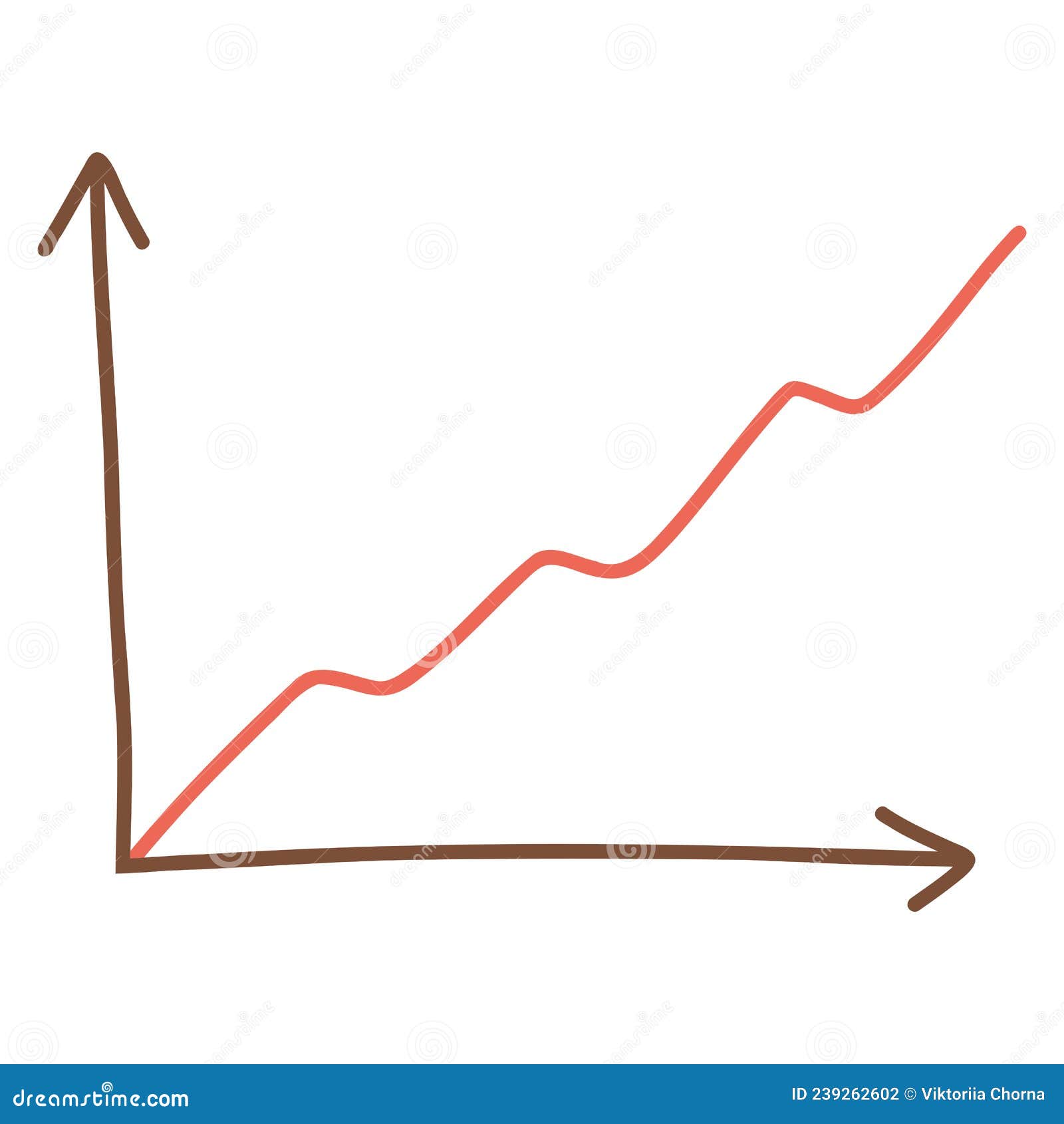 Vector Illustration Graph Growing Chart in Doodle Style Stock Vector ...
