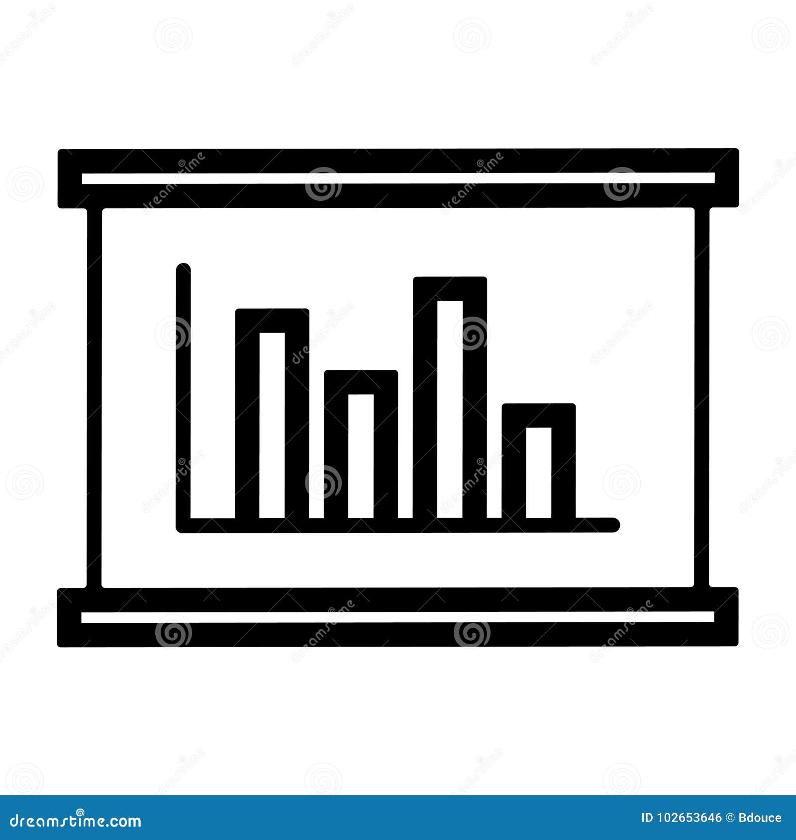 Line Graphic Chart Icon stock vector. Illustration of market - 102653646