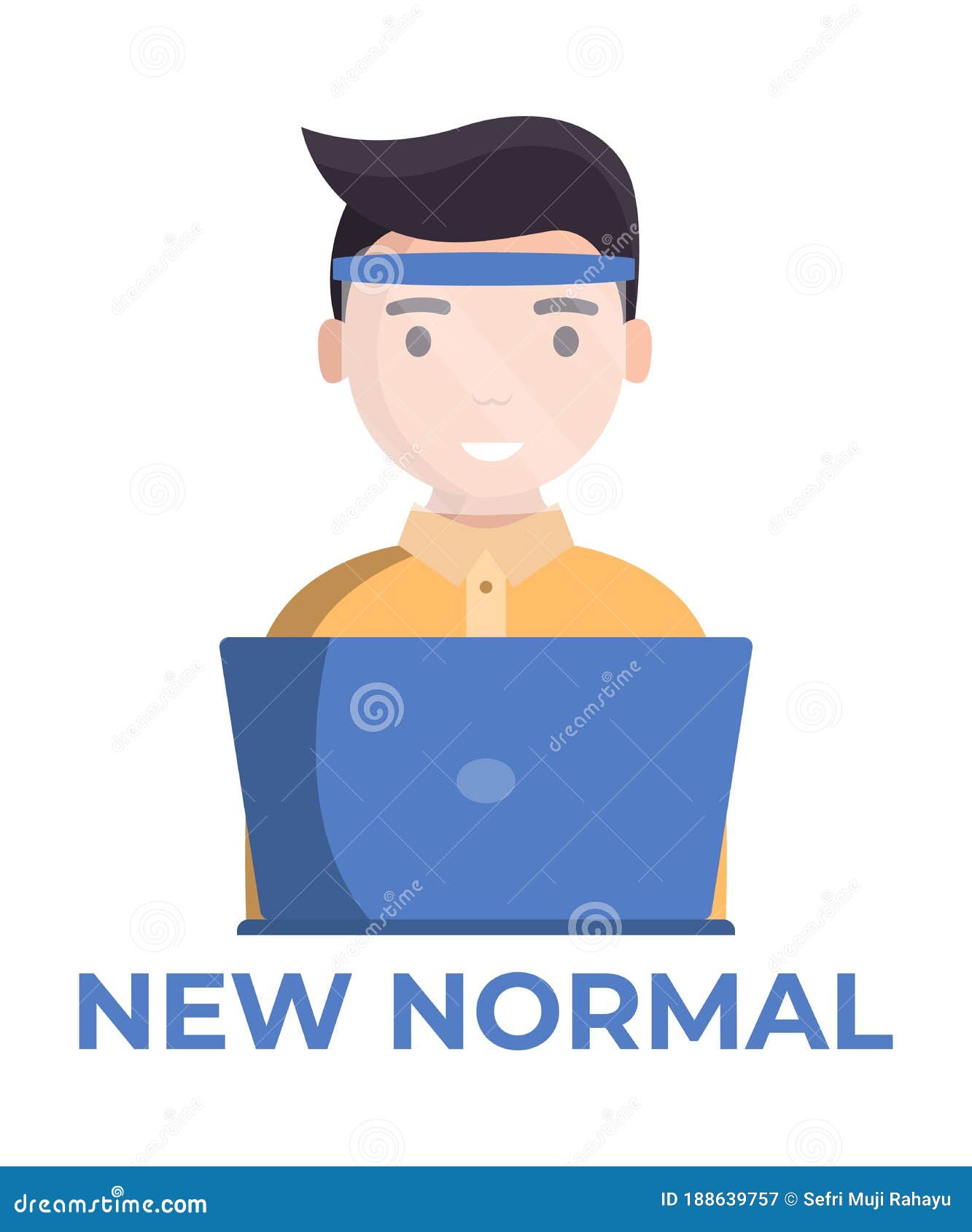 Vector Illustration Graphic of People Work in New Normal. Good for ...