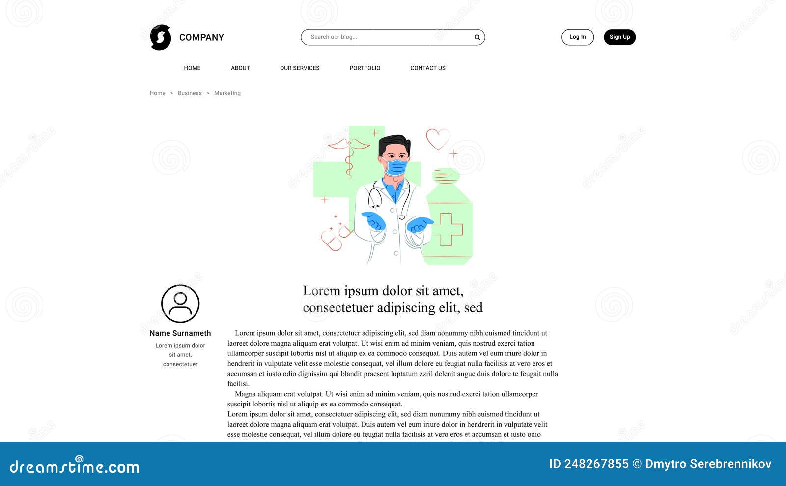 Vector Doctor in Shadow of Sharp Lines Style . Editable Illustration ...