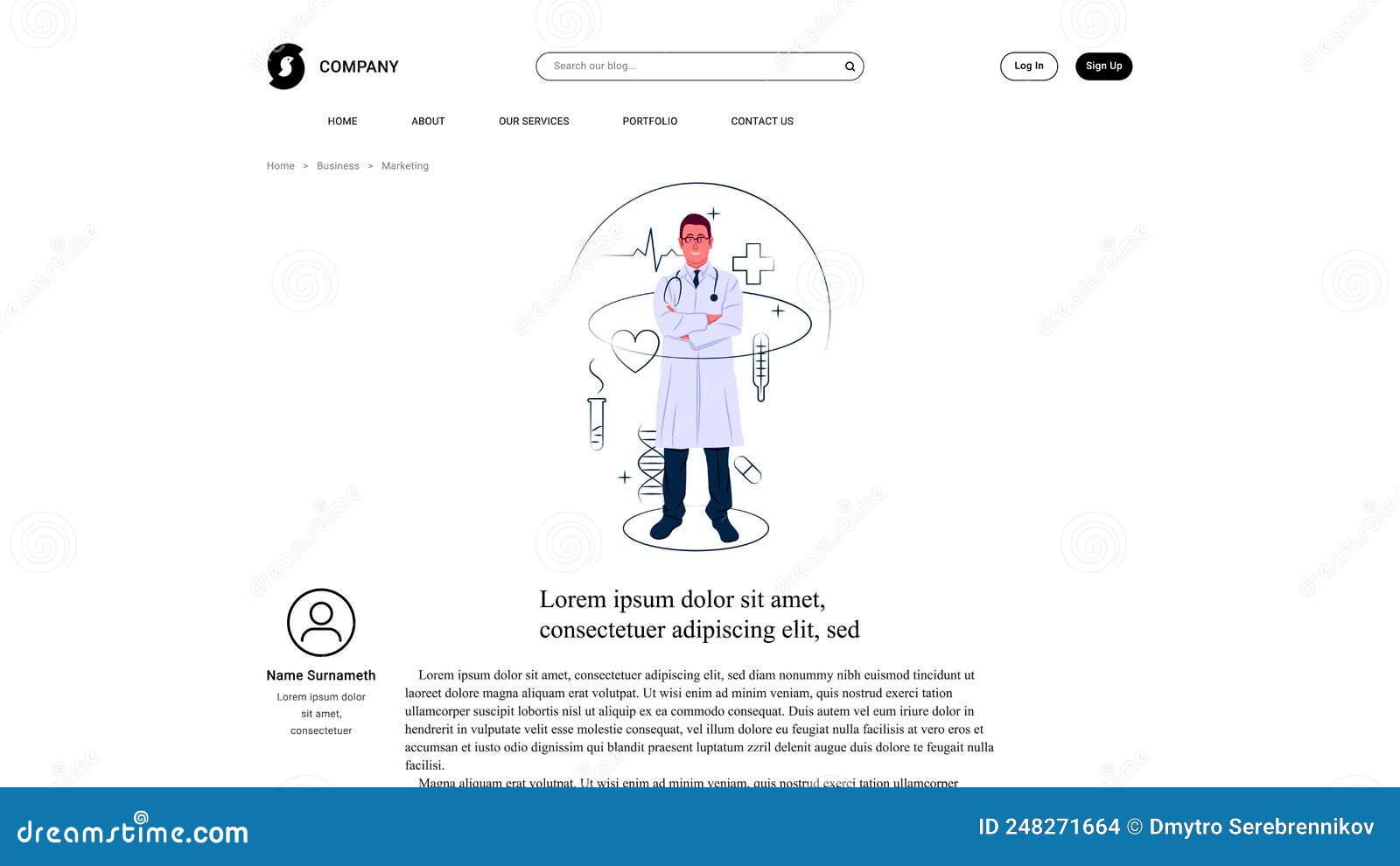 Vector Doctor in Shadow of Sharp Lines Style . Editable Illustration ...