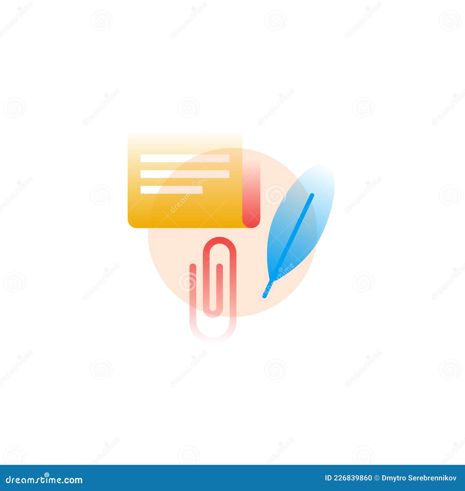 Editorial. Vector Icon in Gradient Style. Editable Illustration Stock ...