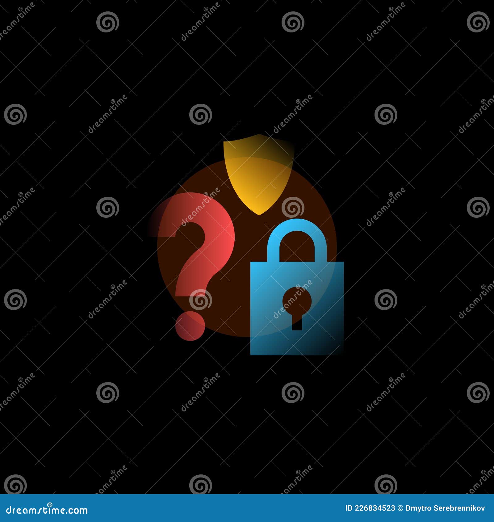Forgot Password. Vector Icon in Gradient Style Stock Vector ...