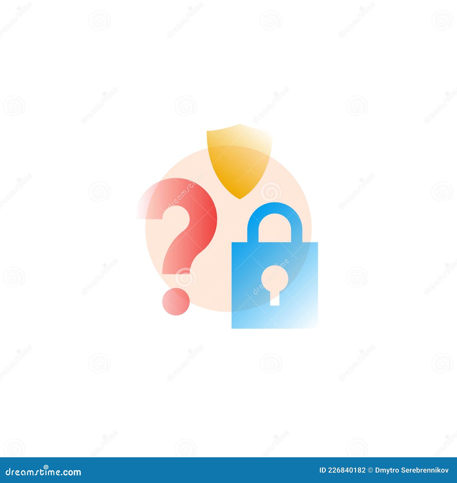 Forgot Password. Vector Icon in Gradient Style Stock Vector ...