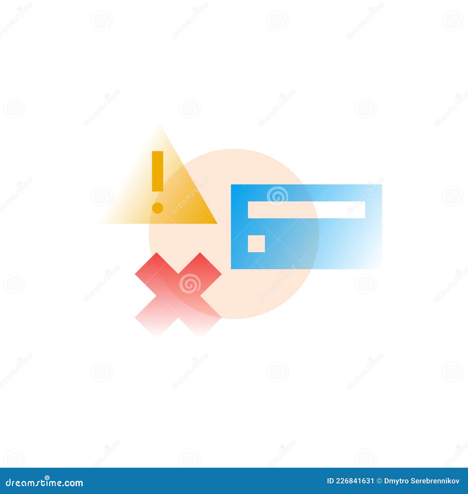 Payment Error. Vector Icon in Gradient Style Stock Vector ...