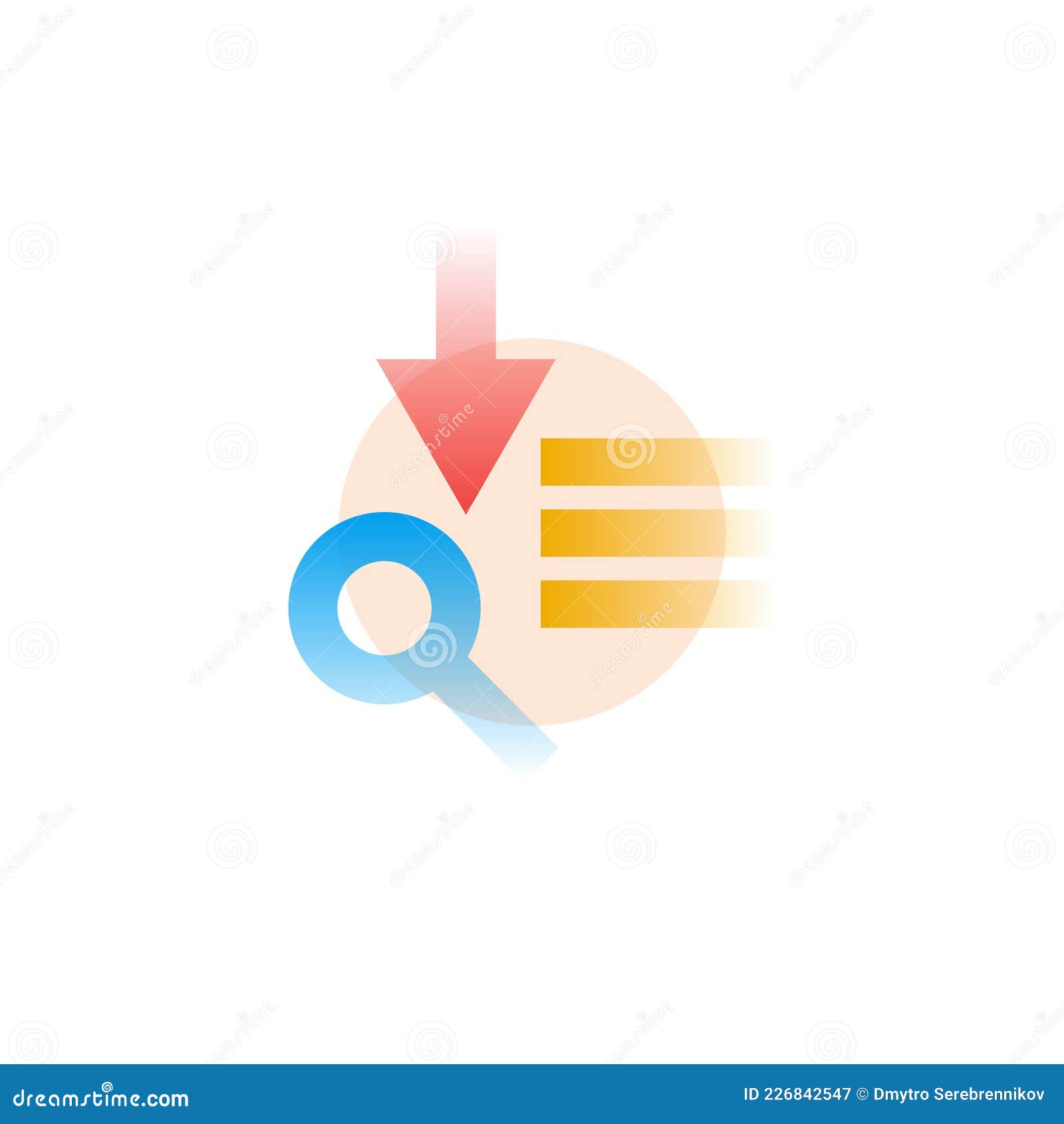 Sort. Vector Icon in Gradient Style. Editable Illustration Stock Vector ...