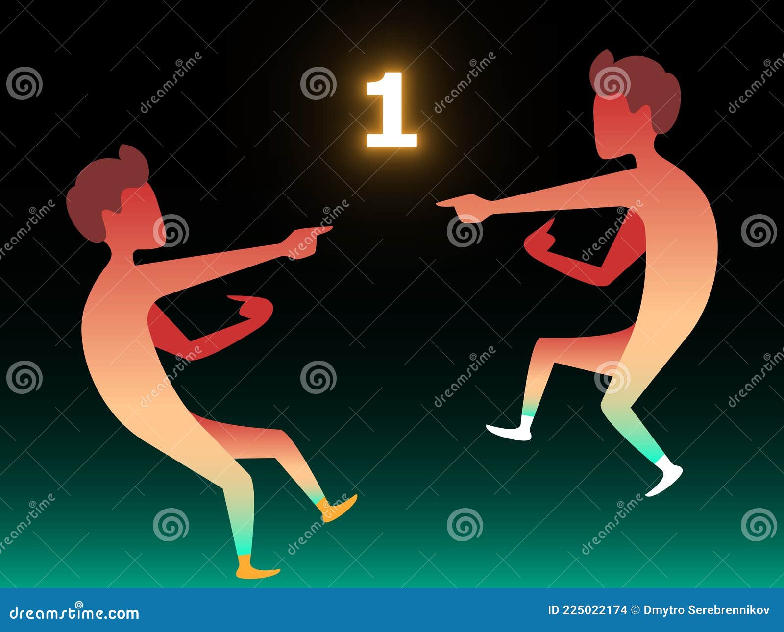 Stand Out from the Crowd. Vector Composition in Gradient Style Stock ...