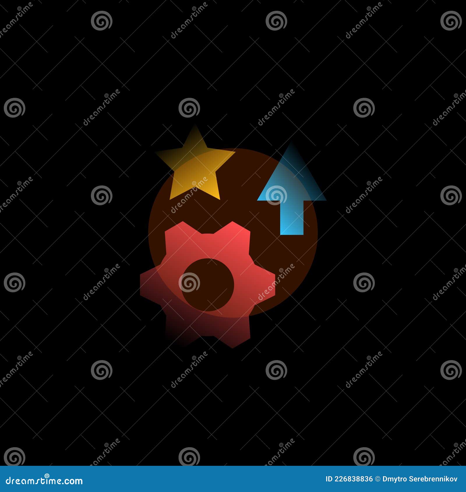 Upgrade. Vector Icon in Gradient Style. Editable Illustration Stock ...