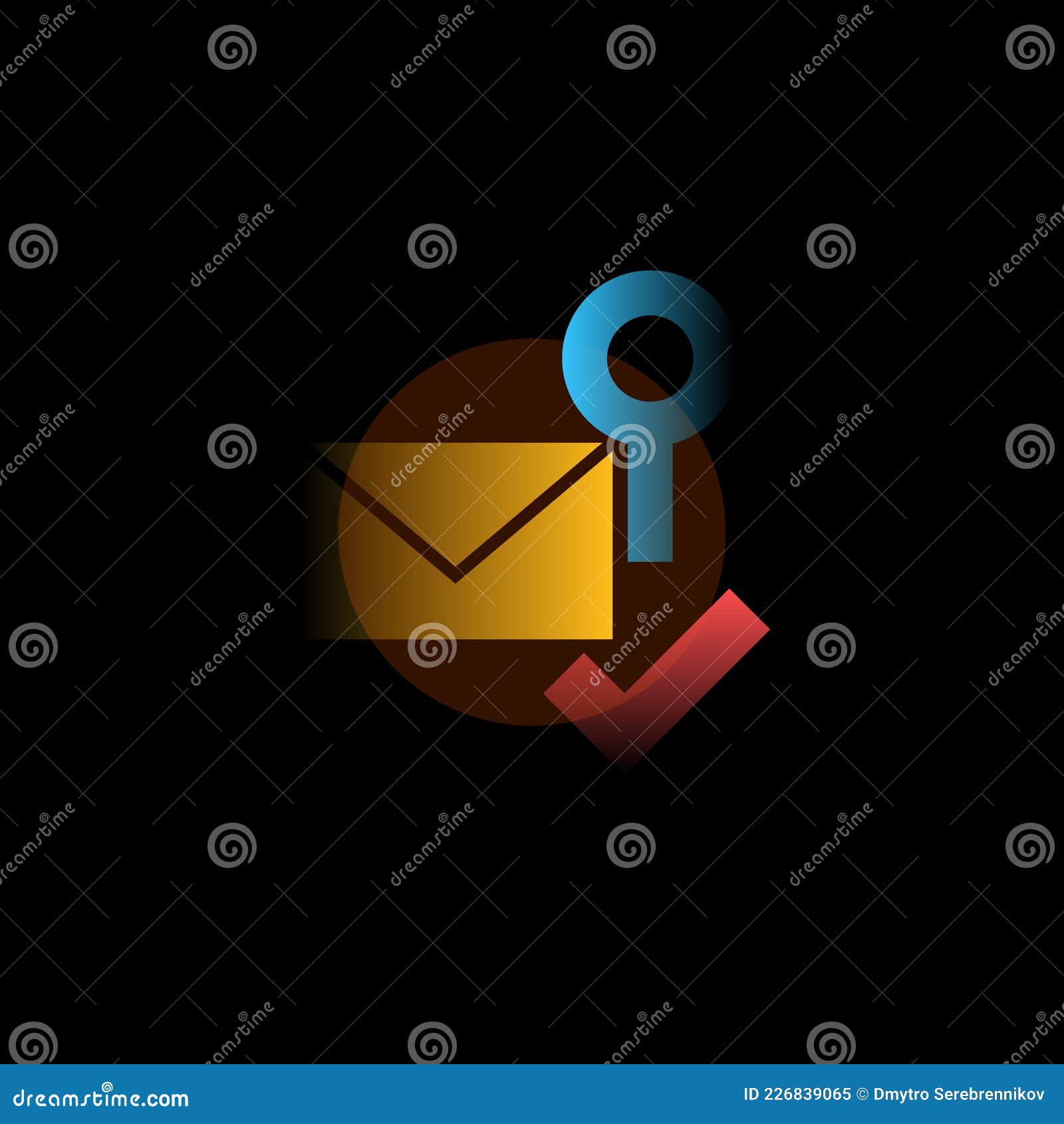 Verification. Vector Icon in Gradient Style. Editable Illustration ...